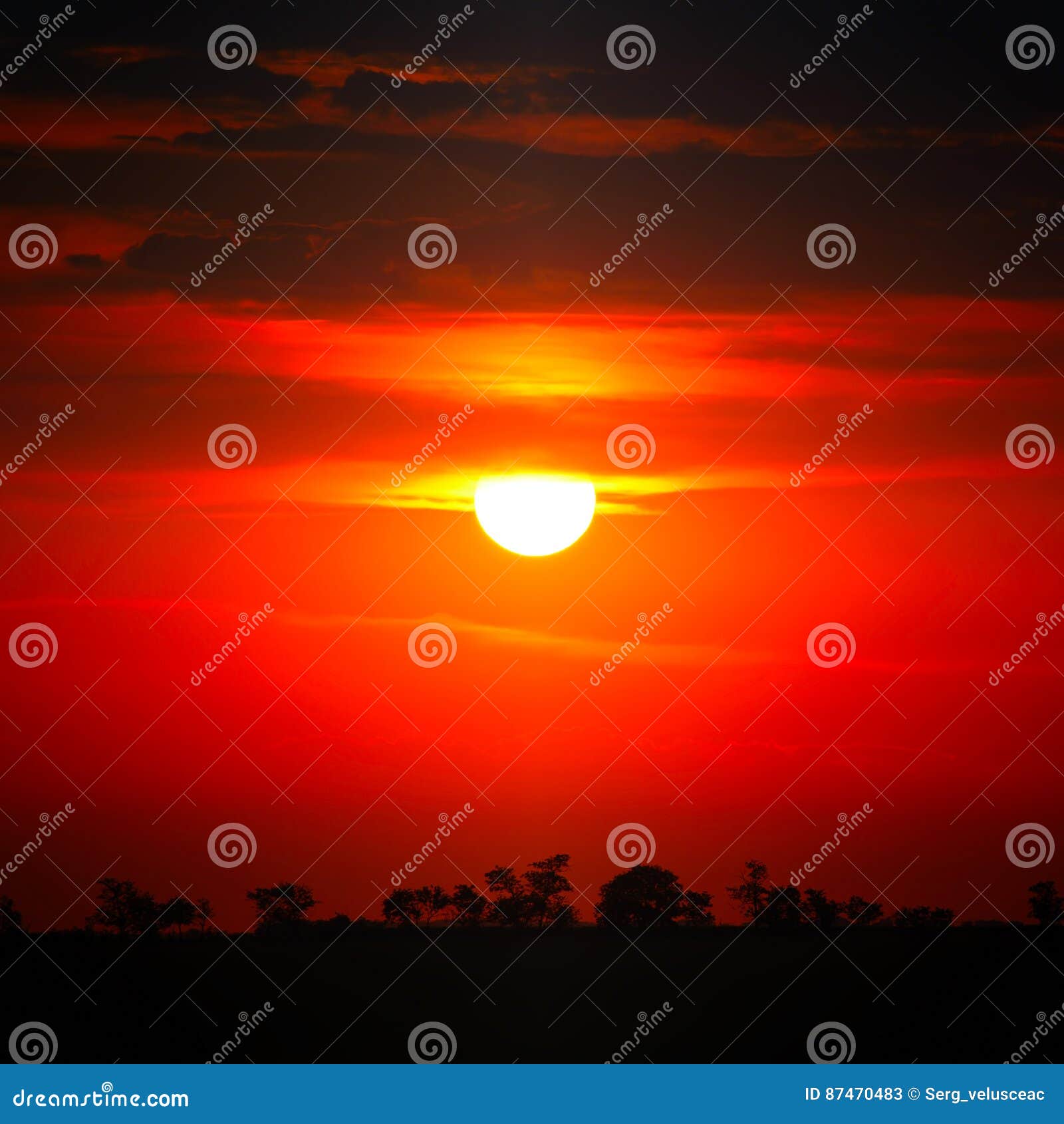 Bright red sunrise stock image. Image of nature, scene - 87470483