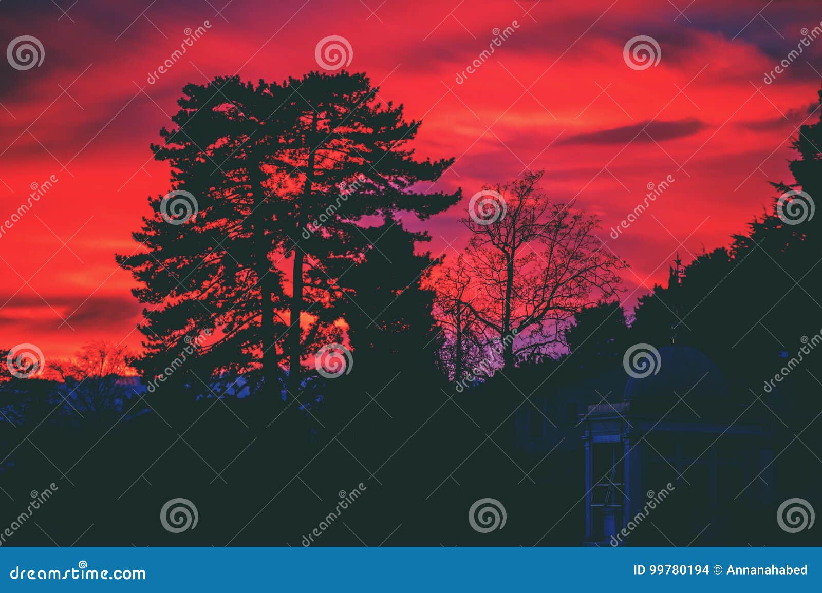Bright red sunset sky stock photo. Image of cloudscape - 99780194