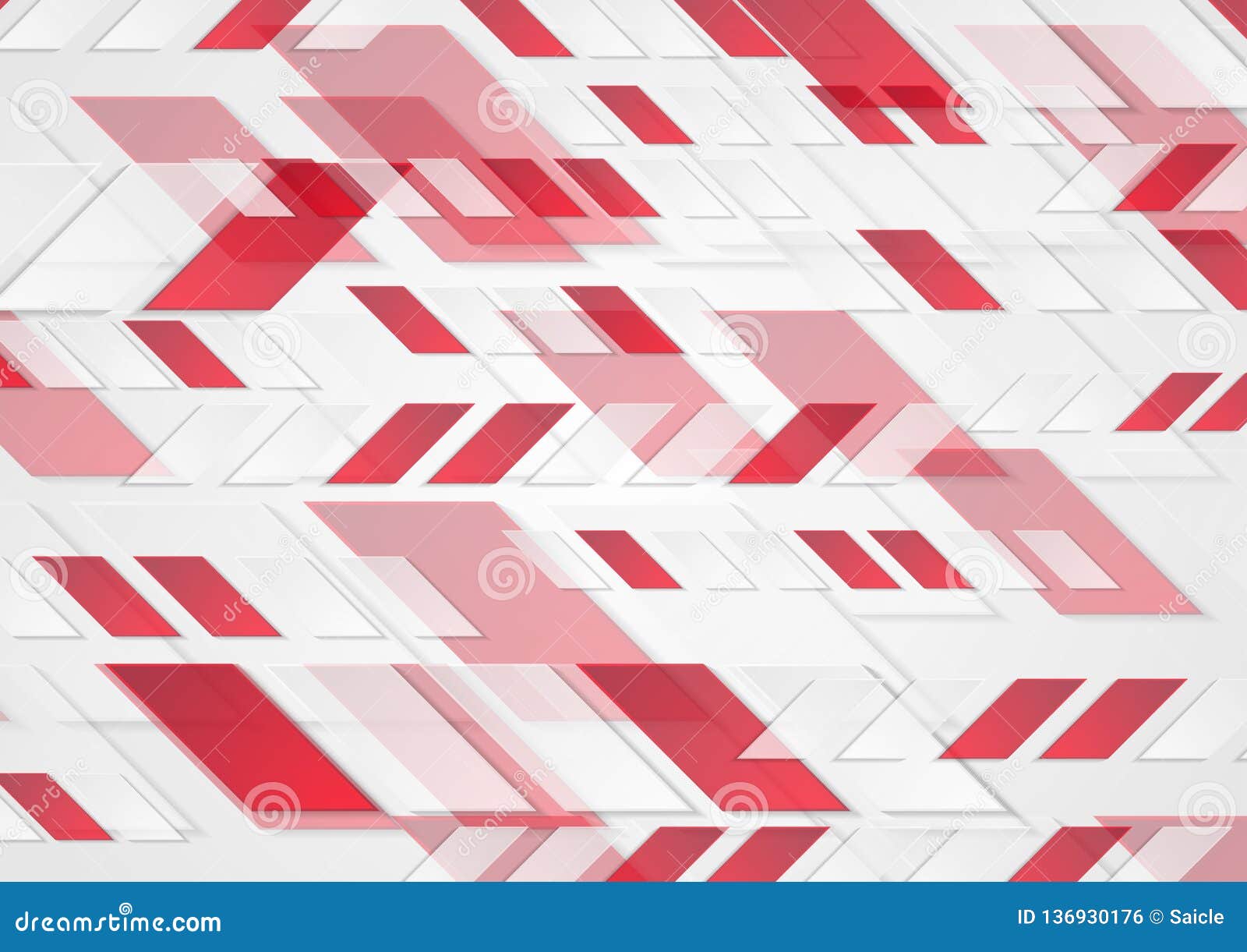 Bright Red Tech Geometric Abstract Background Stock Vector ...