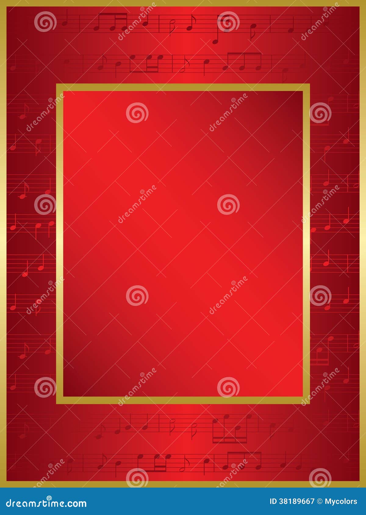 Bright Red Vector Background with Music Notes Stock Vector ...