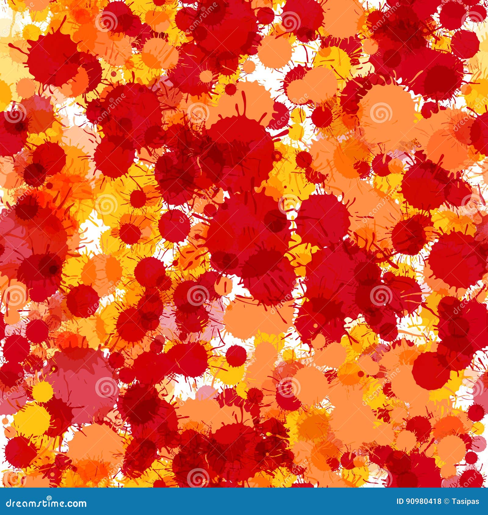Bright Red Watercolor Drops Seamless Pattern Stock Vector ...