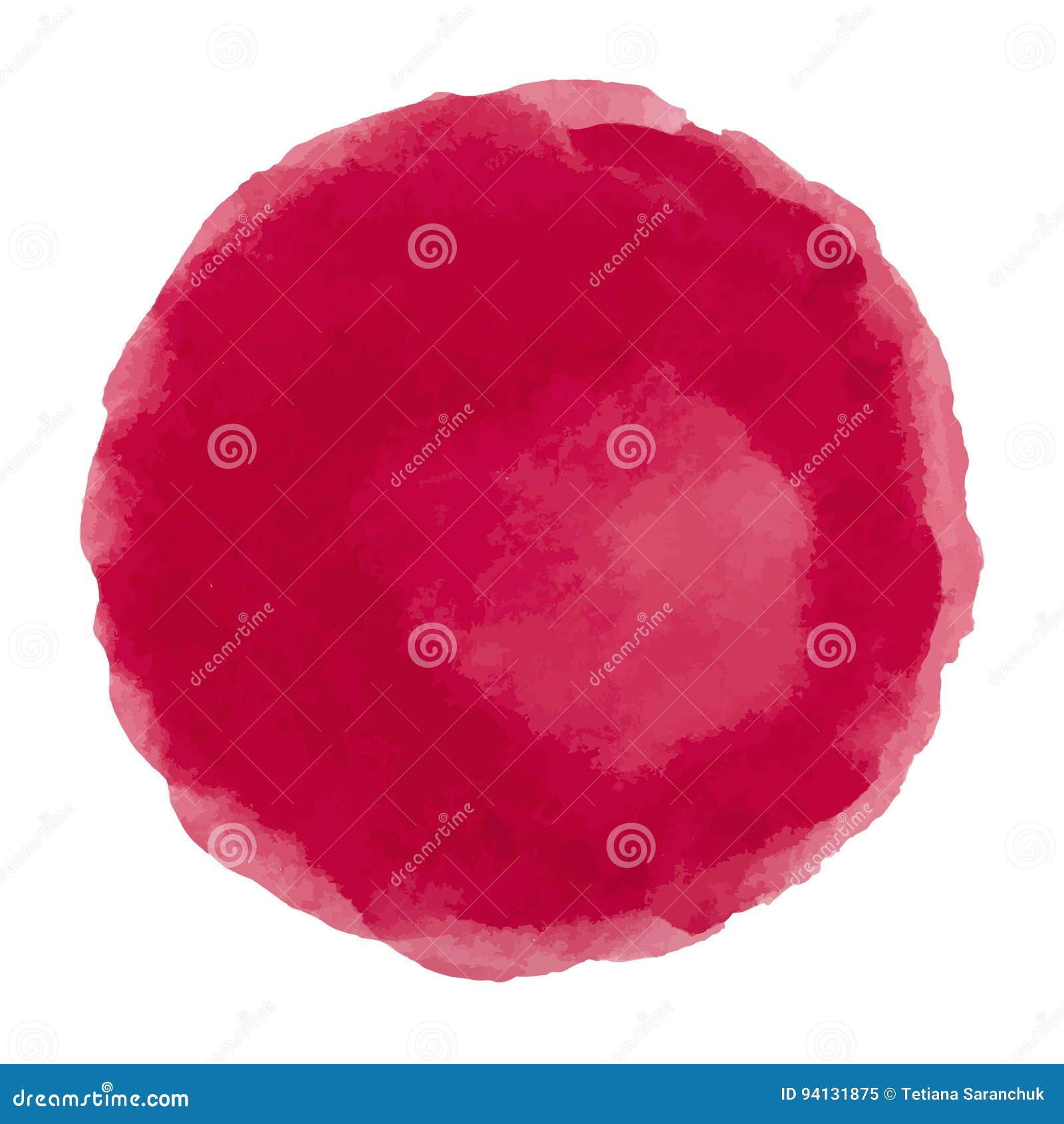Bright Red Watercolor Painted Vector Stain Stock Vector - Illustration ...