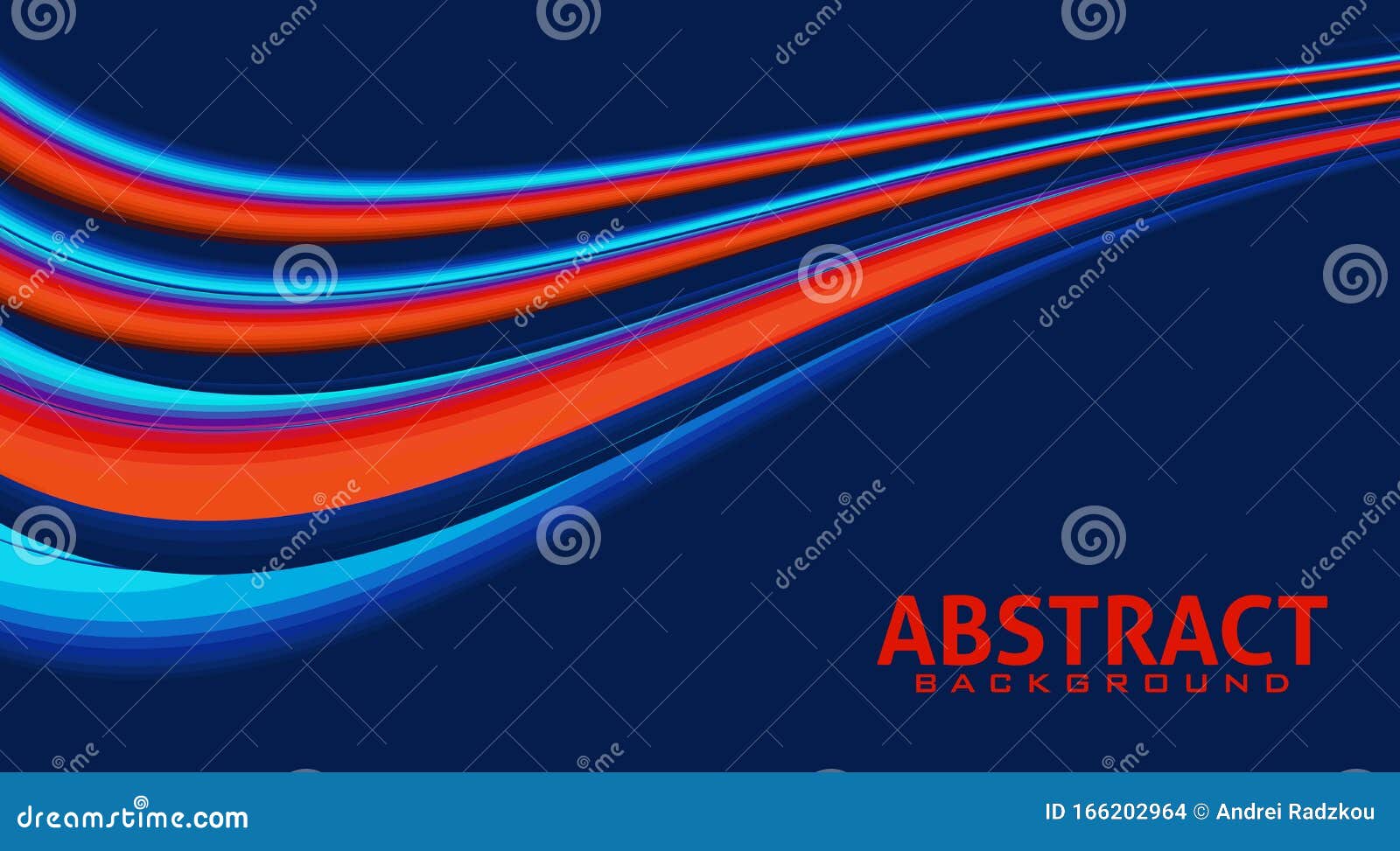 Bright Red Wave on Dark Blue Background. Vector Graphics Stock Vector ...