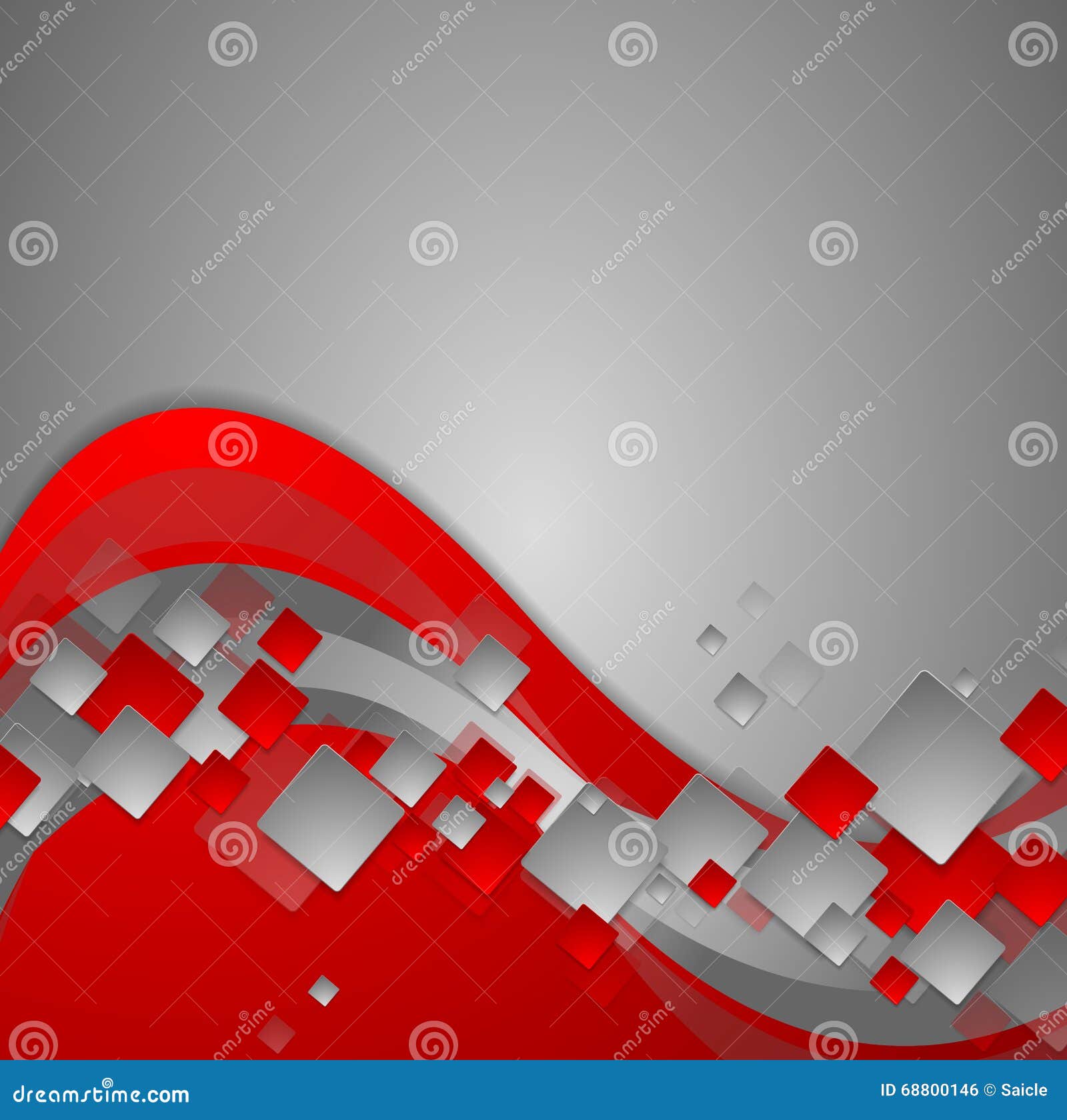 Bright Red Wavy Tech Abstract Background Stock Vector - Illustration of ...