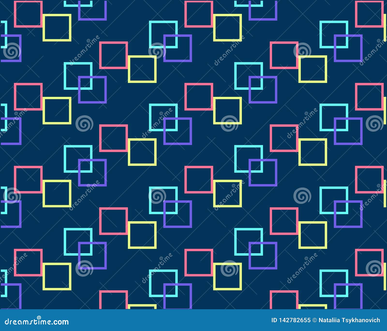 Squares of Different Colors Repeated on a Dark Background Stock Vector ...