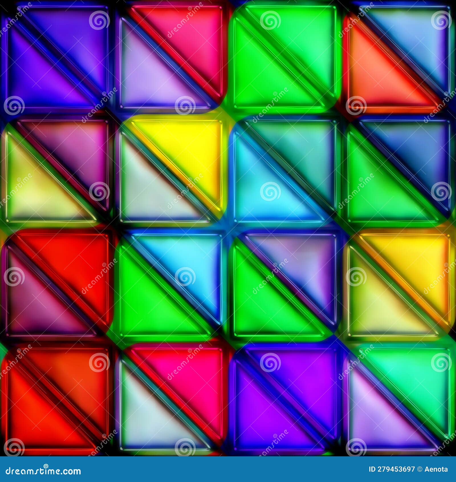 Bright Repeating Stained Glass Geometric Pattern Stock Illustration ...