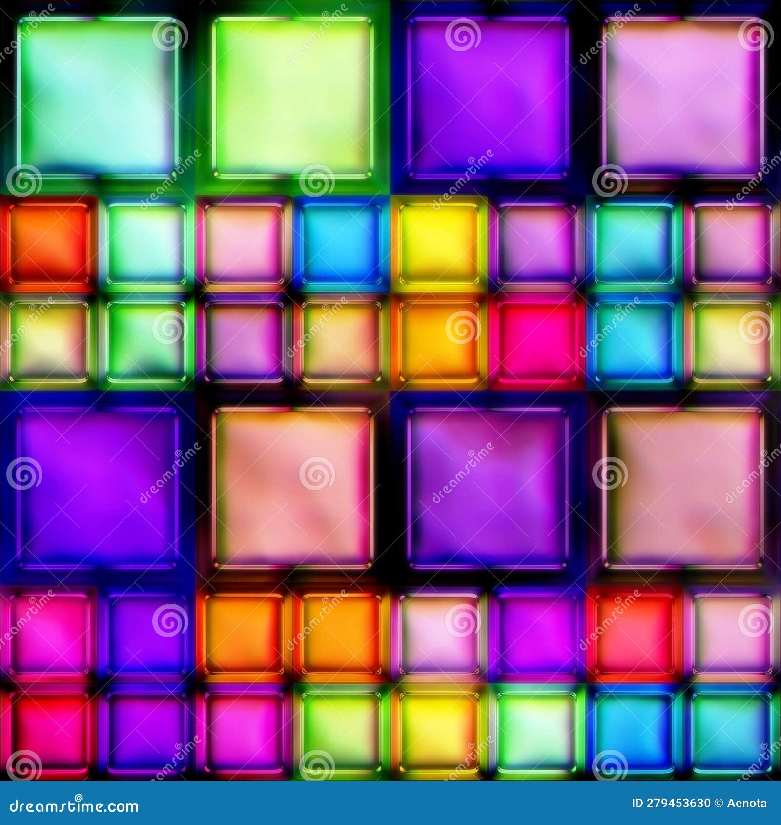 Bright Repeating Stained Glass Geometric Pattern Stock Illustration ...