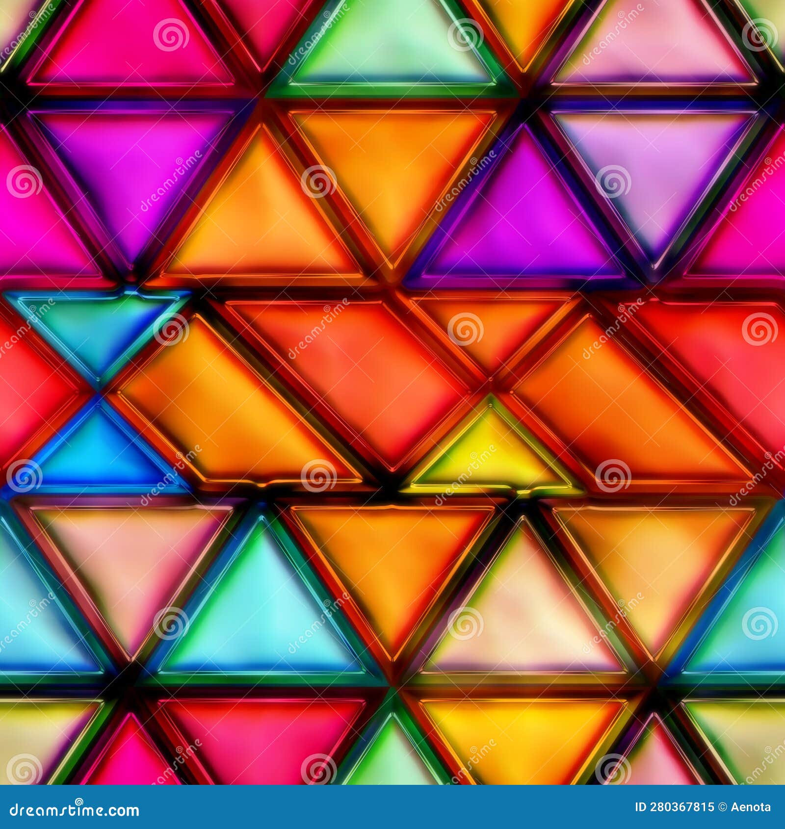 Bright Repeating Stained Glass Geometric Pattern Stock Illustration ...