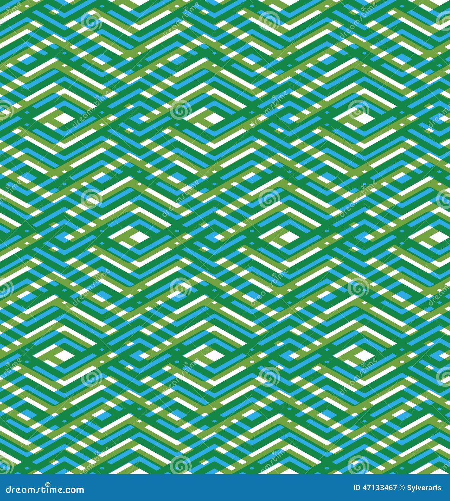 Bright Rhythmic Textured Endless Pattern, Green Continuous Creative ...