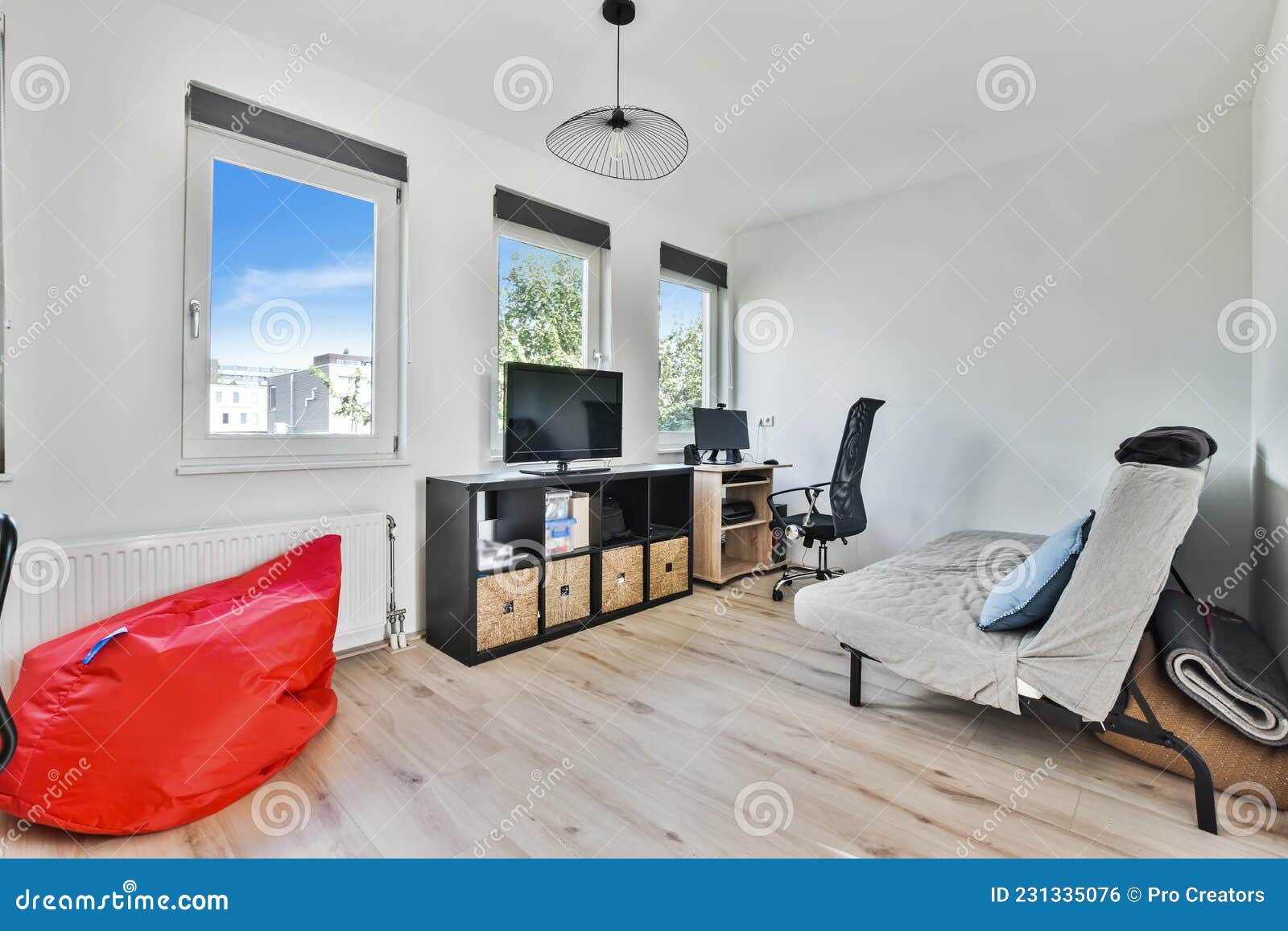 Bright room interior stock photo. Image of apartment - 231335076