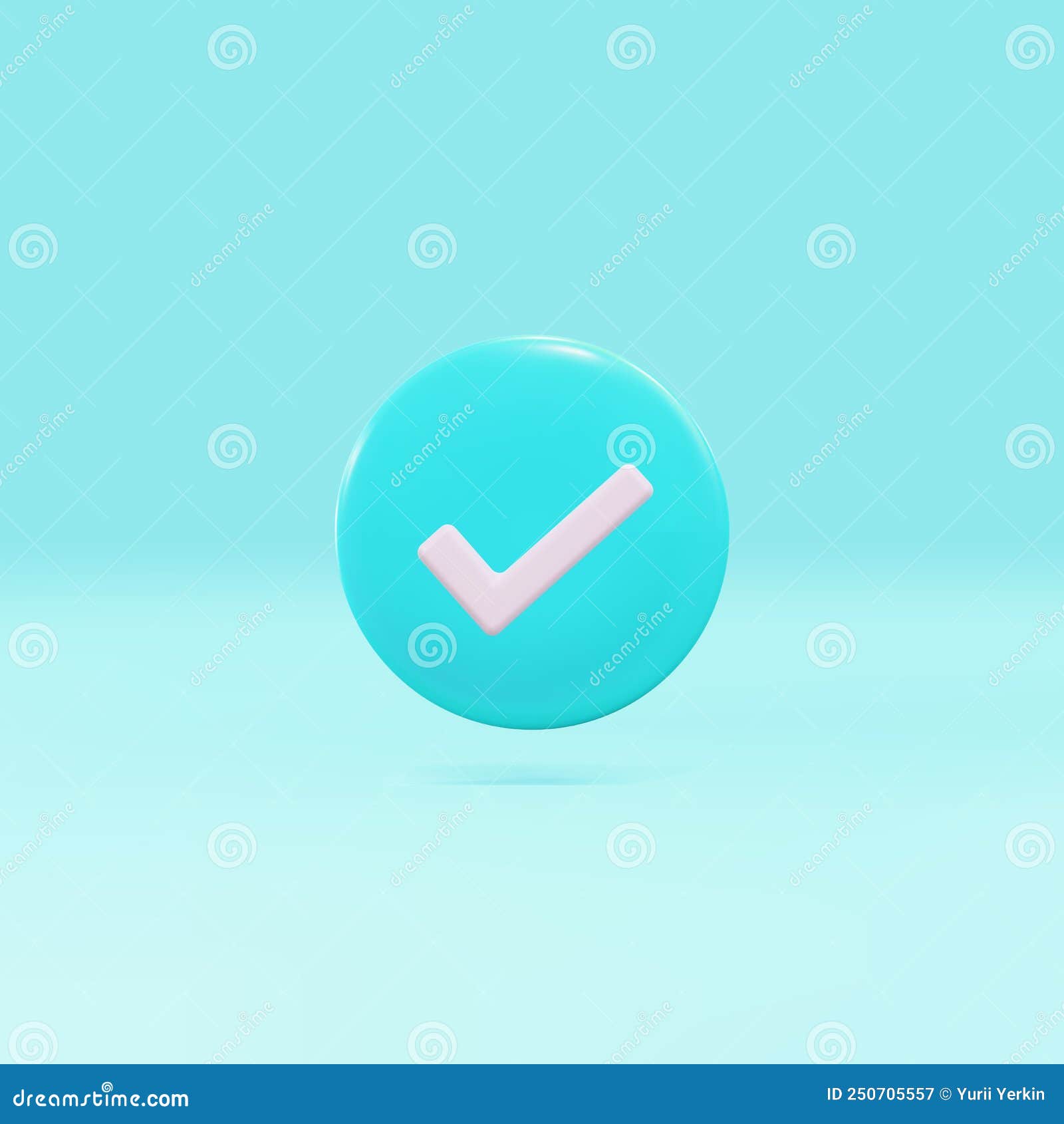 Bright, Round Check Mark Button, App Icon. Vector Illustration Stock ...