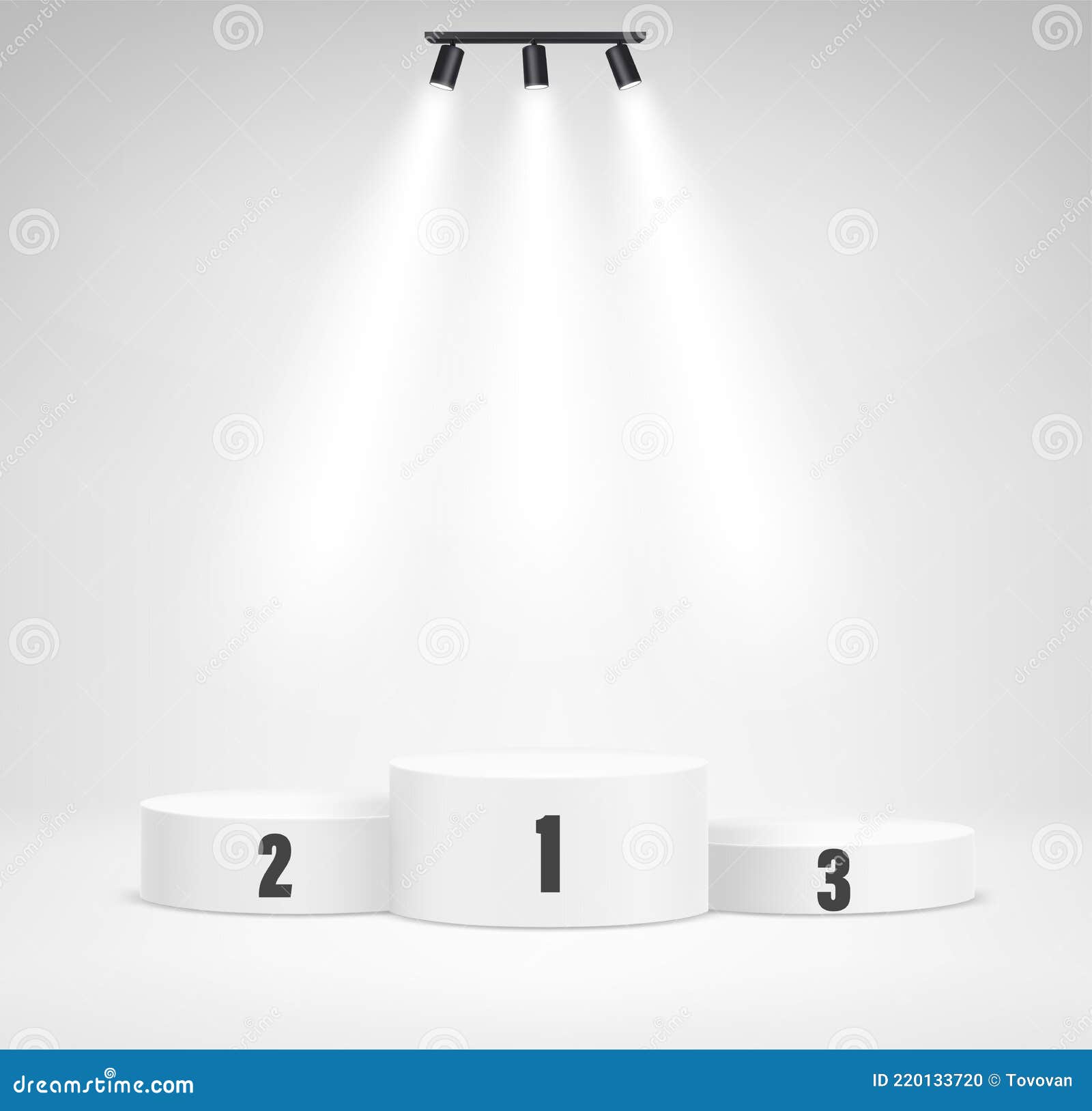 Bright Round Scene with Pedestal Stock Vector - Illustration of place ...