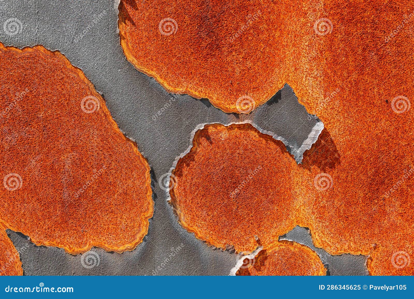 Bright Rust on a Corroded Surface. Rusty Peeling Spots Stock Image ...