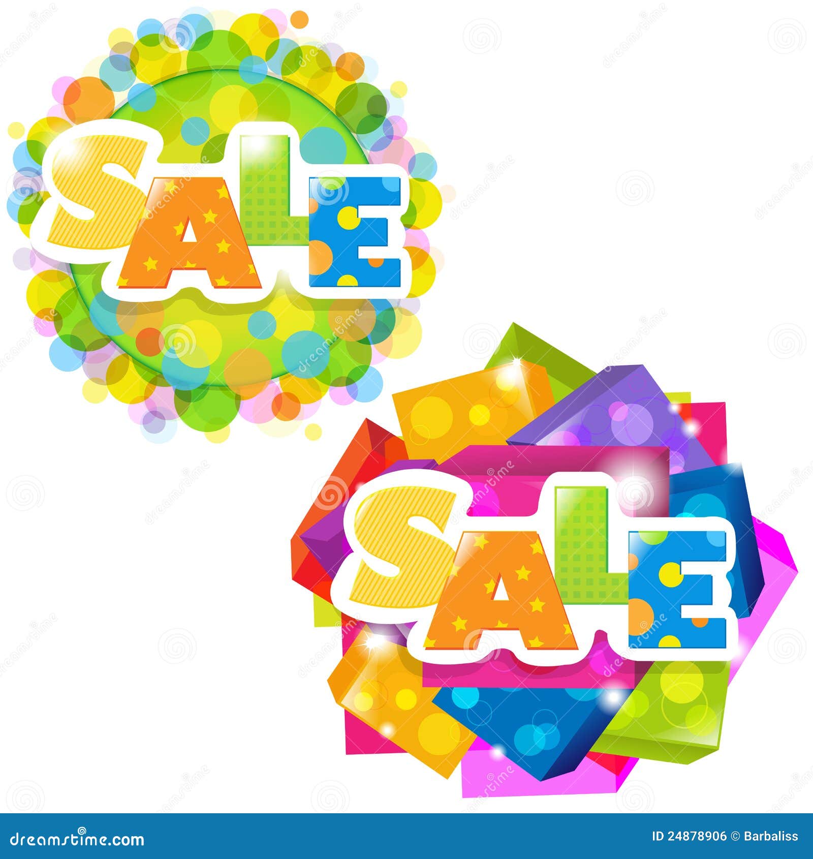 Bright Sale Posters Set stock vector. Illustration of price - 24878906