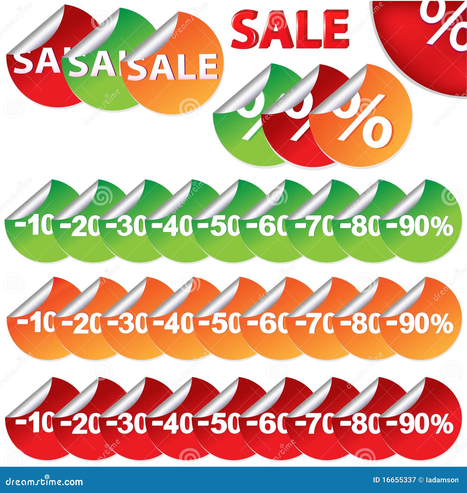 Bright Sale Stickers. Vector Stock Vector - Illustration of business ...