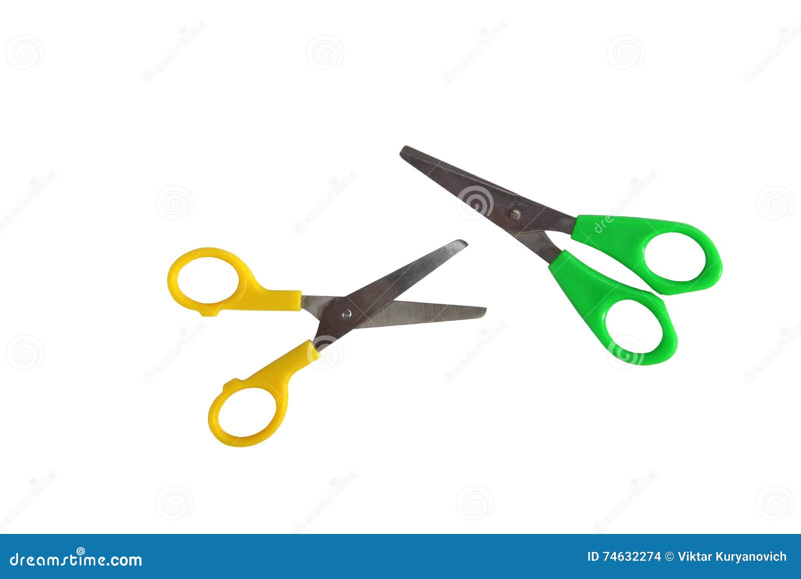 Bright Scissors for Kids on White Background Stock Photo - Image of ...