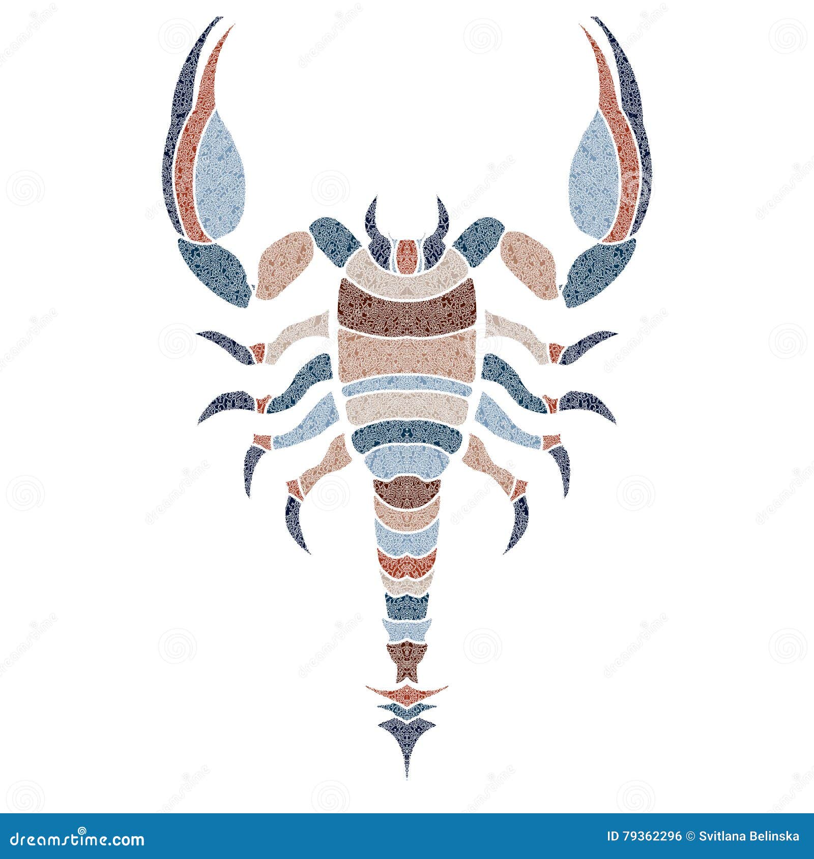 Scorpion Zodiac Sign Outline Cartoon Vector | CartoonDealer.com #107208549