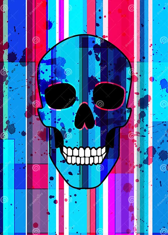 Bright scull stock illustration. Illustration of abstract - 22445042