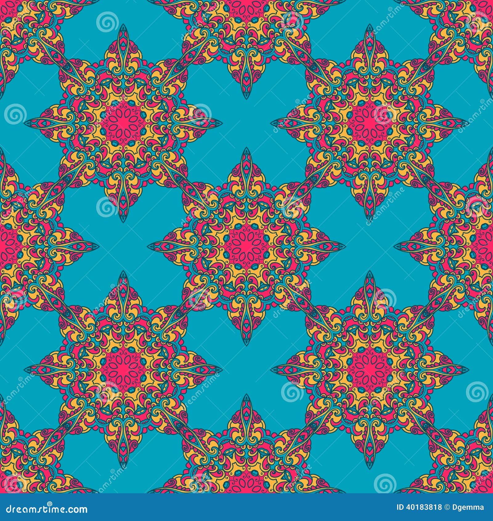 Bright seamless pattern stock vector. Illustration of floral - 40183818
