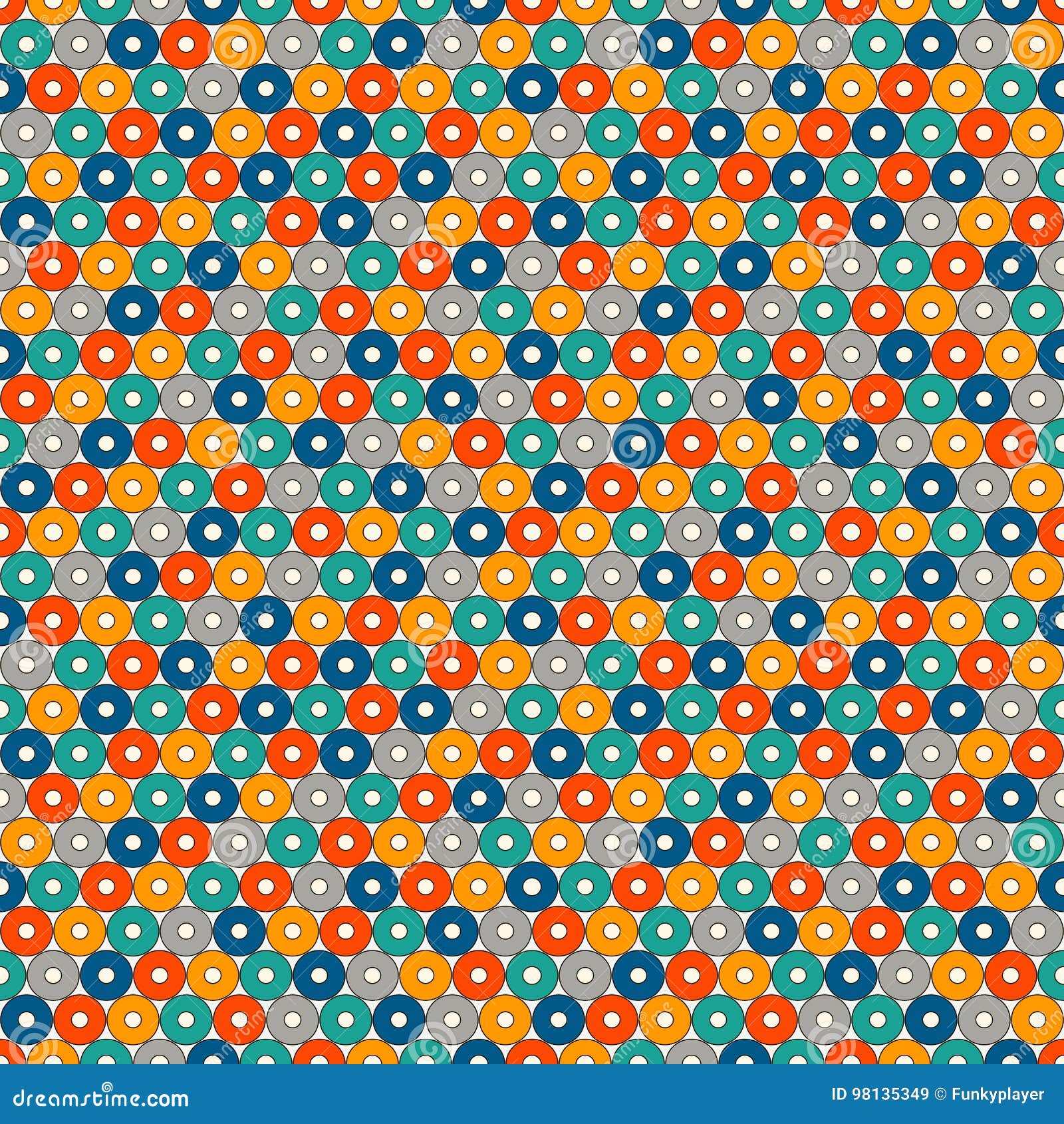 Bright Seamless Pattern with Repeated Circles. Bubble Motif. Geometric ...