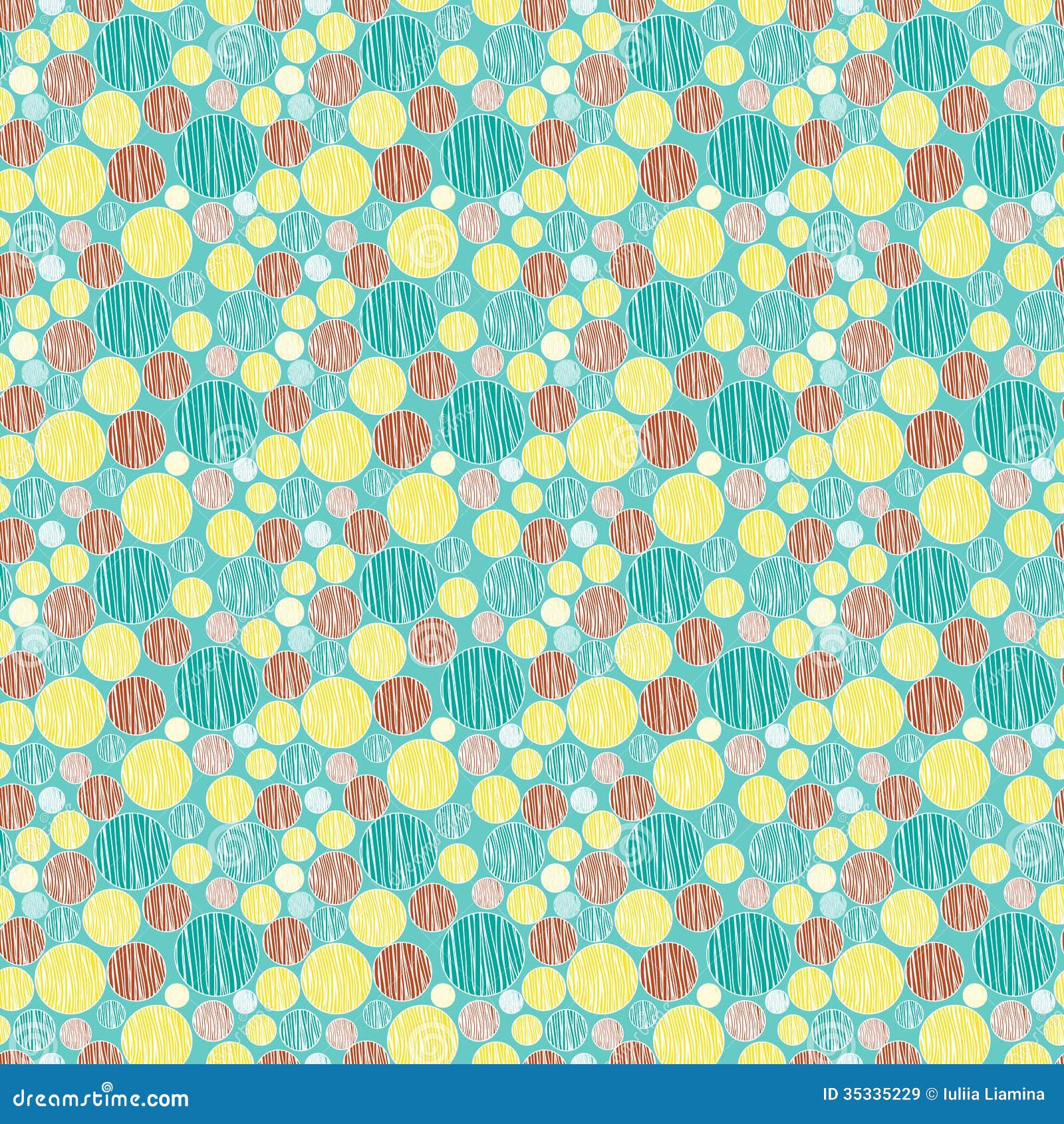 Bright Seamless Pattern in Retro Style, Backgroun Stock Illustration ...