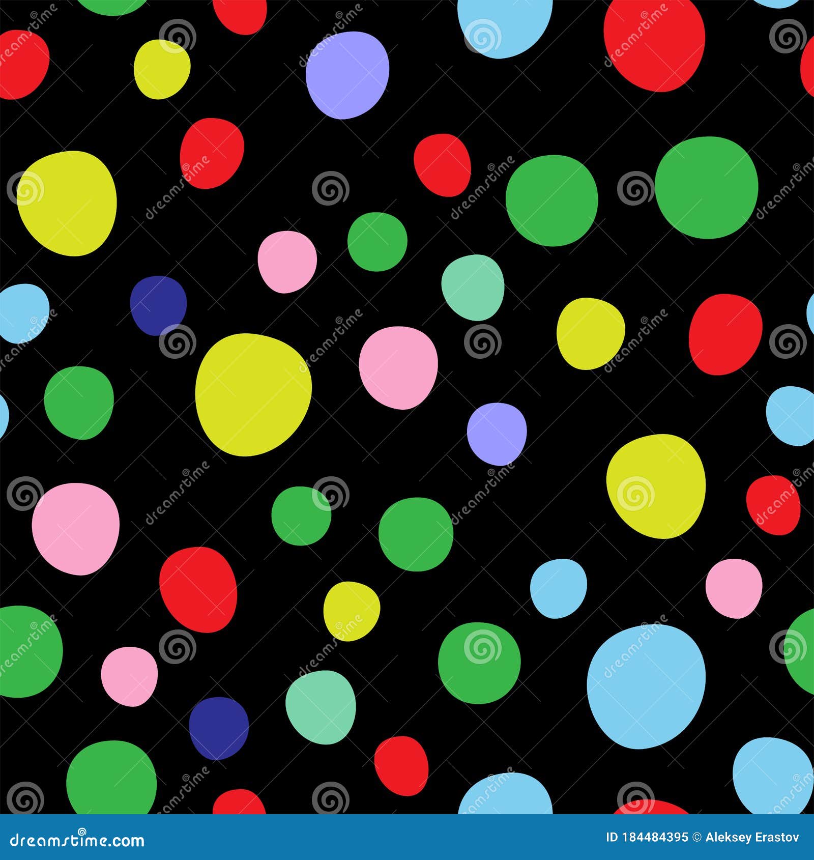 Bright Seamless Pattern with Round Spots. Vector Illustration. Stock ...