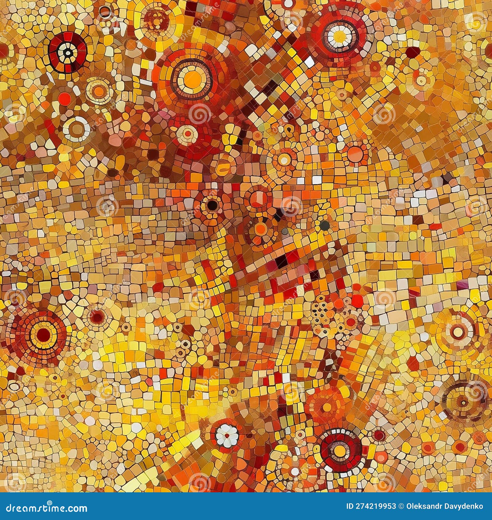 Bright Seamless Pattern with Stained-glass Mosaic Flowers. Texture ...