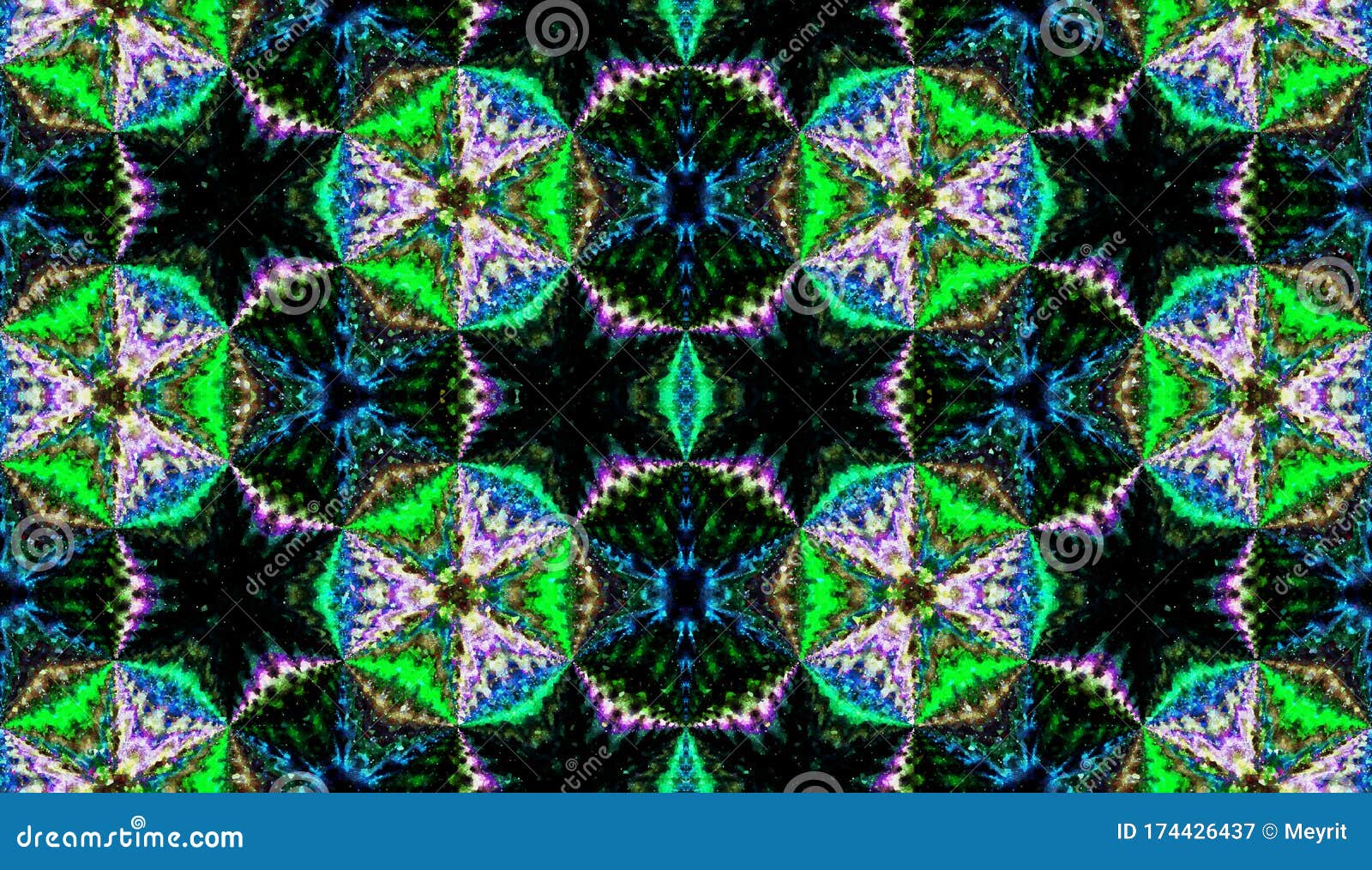 Bright Seamless Pixelated Mosaic Pattern on a Dark Background Stock ...