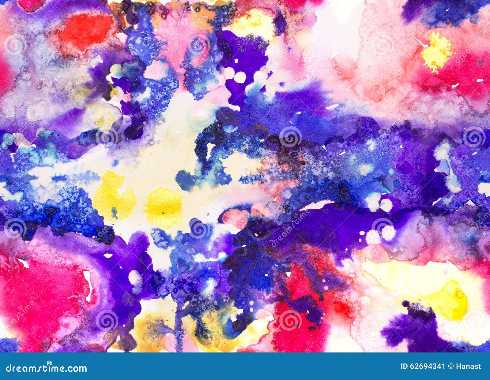 Bright Seamless Watercolor Abstract Pattern Stock Illustration ...