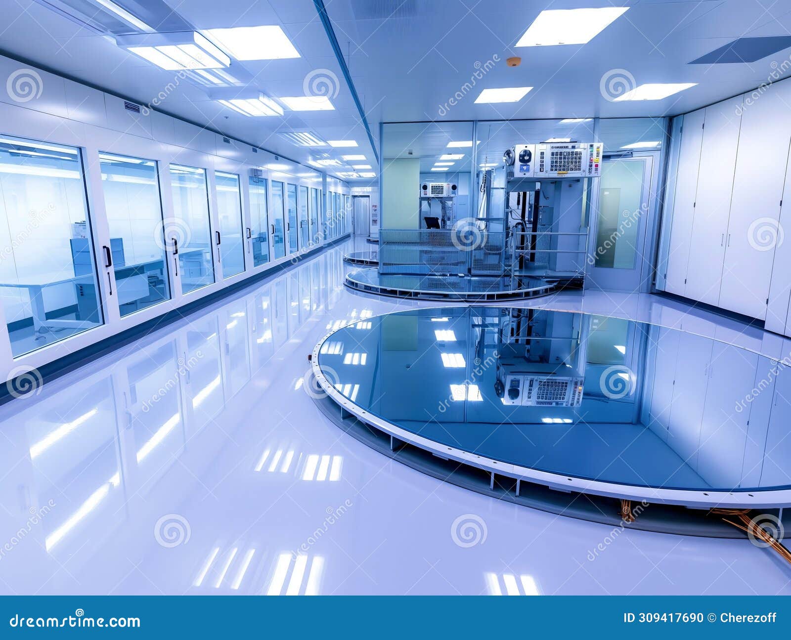 Bright Semiconductor Manufacturing Lab Room Stock Photo - Image of ...