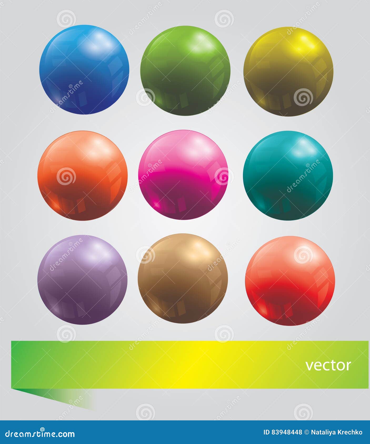 Bright set with balls stock vector. Illustration of design - 83948448