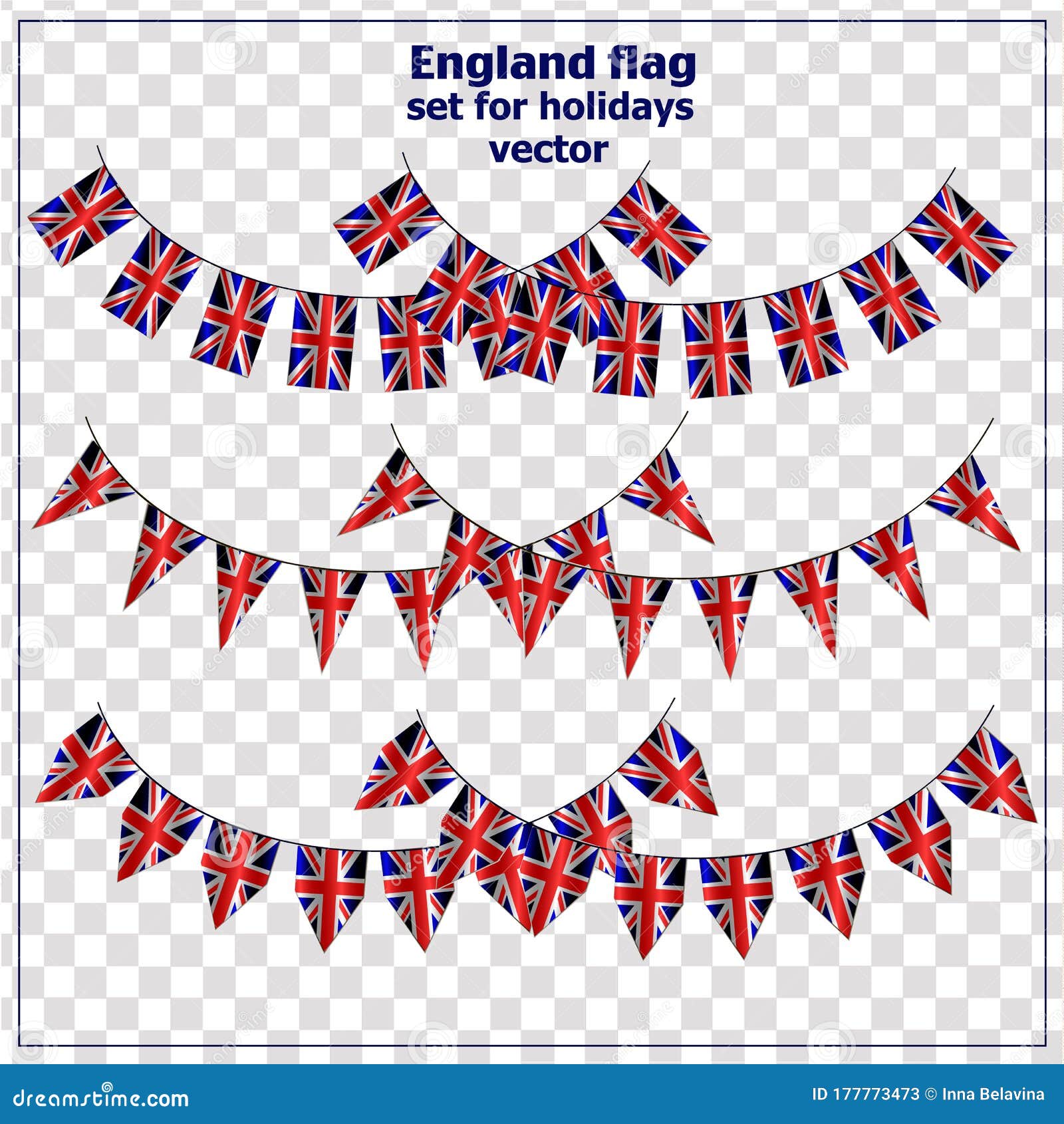 Bright Set with Flags of England for Holidays. Happy England Day ...