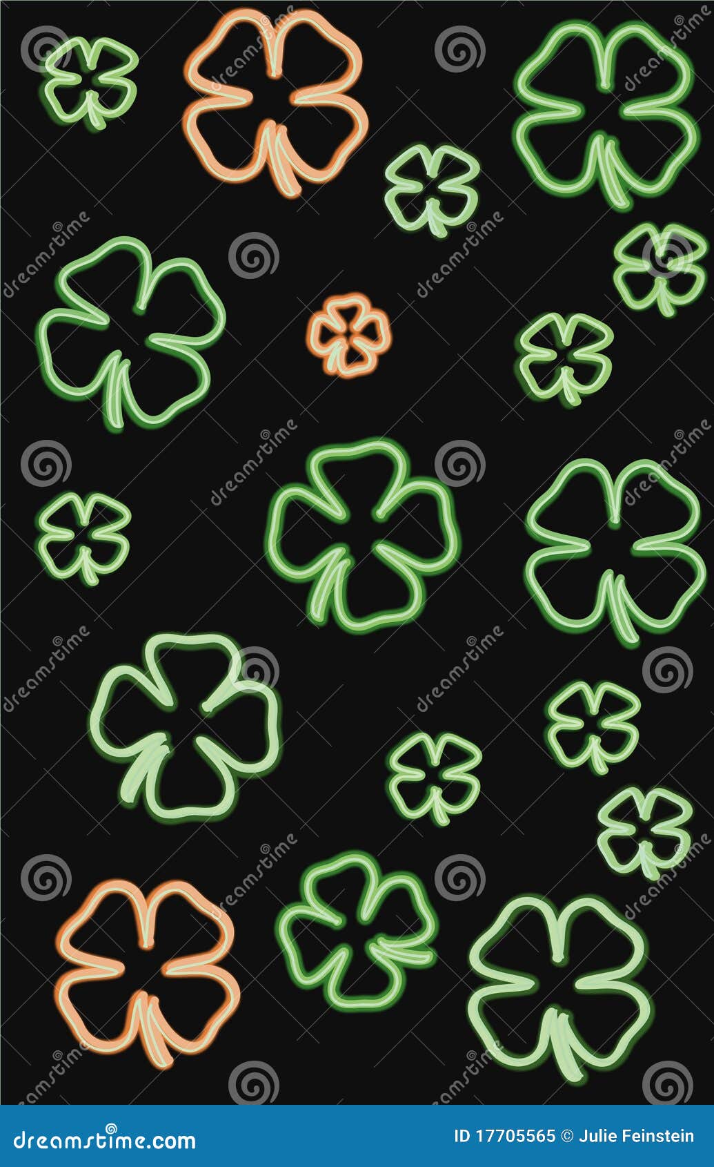 Bright Shamrocks stock vector. Illustration of orange - 17705565