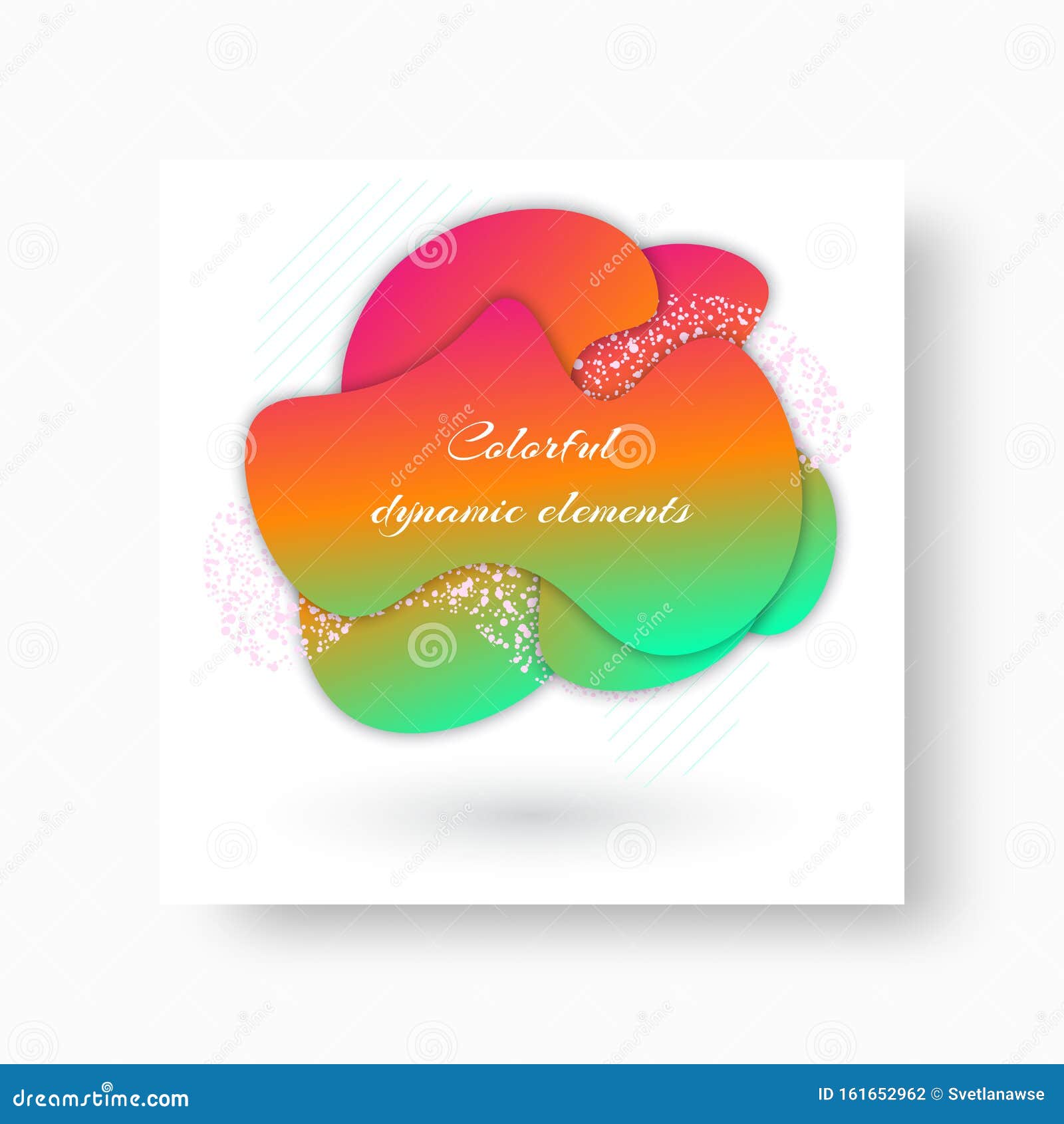 Bright Shapes on a Square Background Stock Vector - Illustration of ...