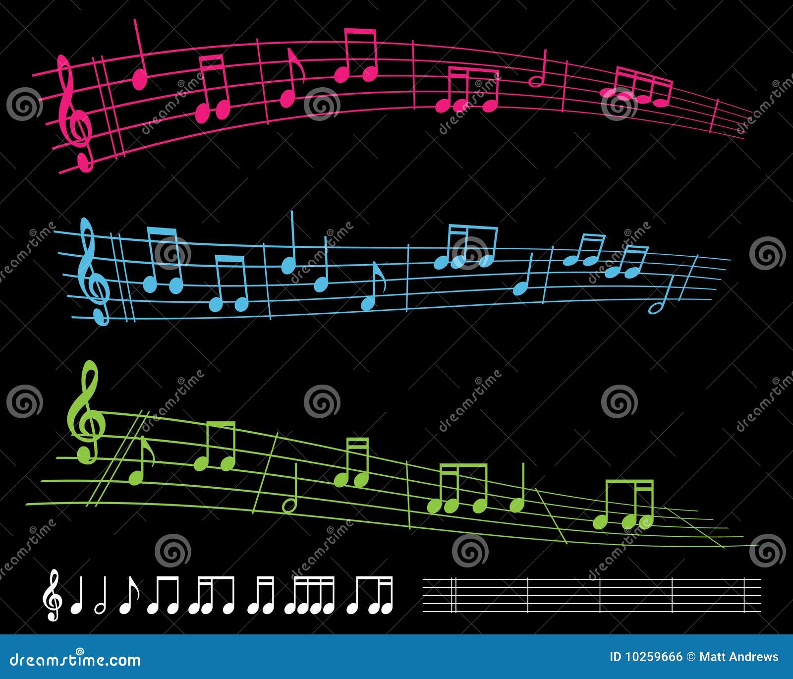 Bright sheet music stock vector. Illustration of music - 10259666