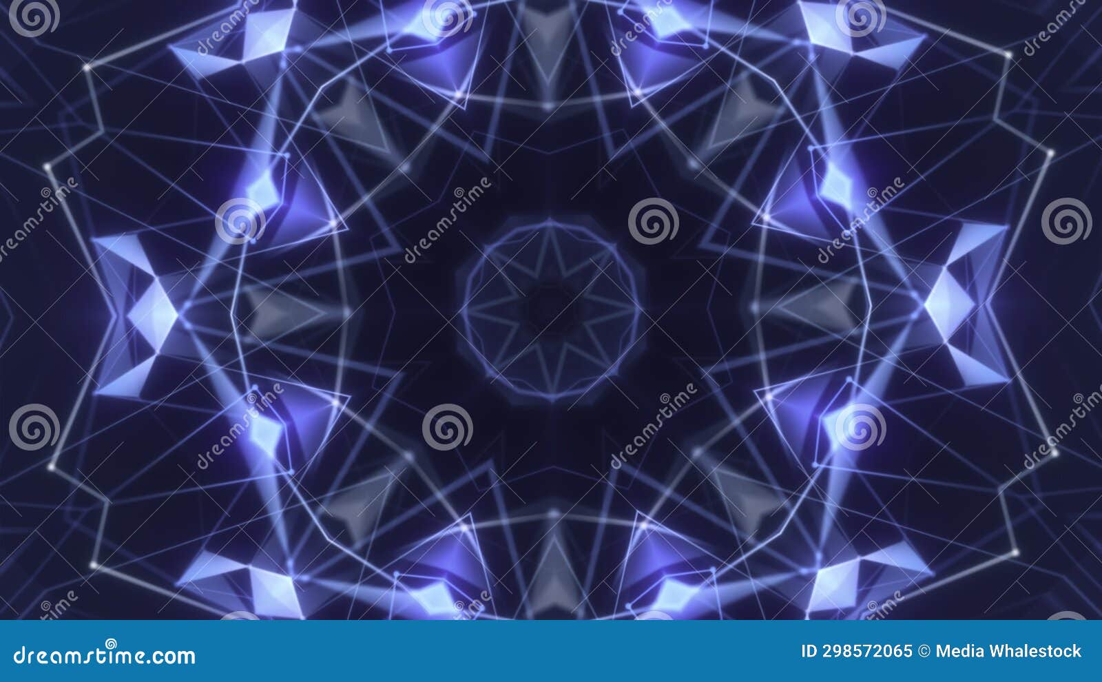 Bright Shimmering Mandala with Neon Lines. Motion. Hypnotic Animation ...