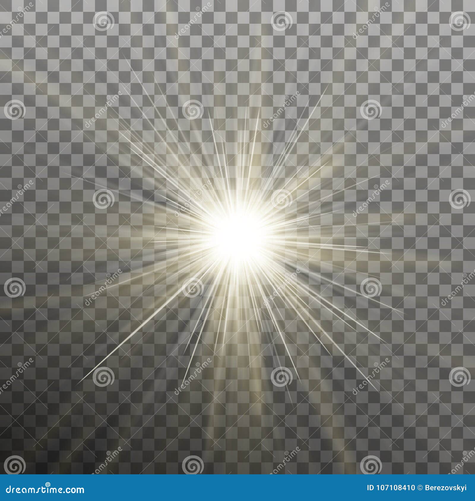 Bright Shining Star. Bursting Explosion. Transparent Effect. EPS 10 ...