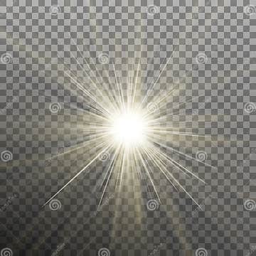 Bright Shining Star. Bursting Explosion. Transparent Effect. EPS 10 ...