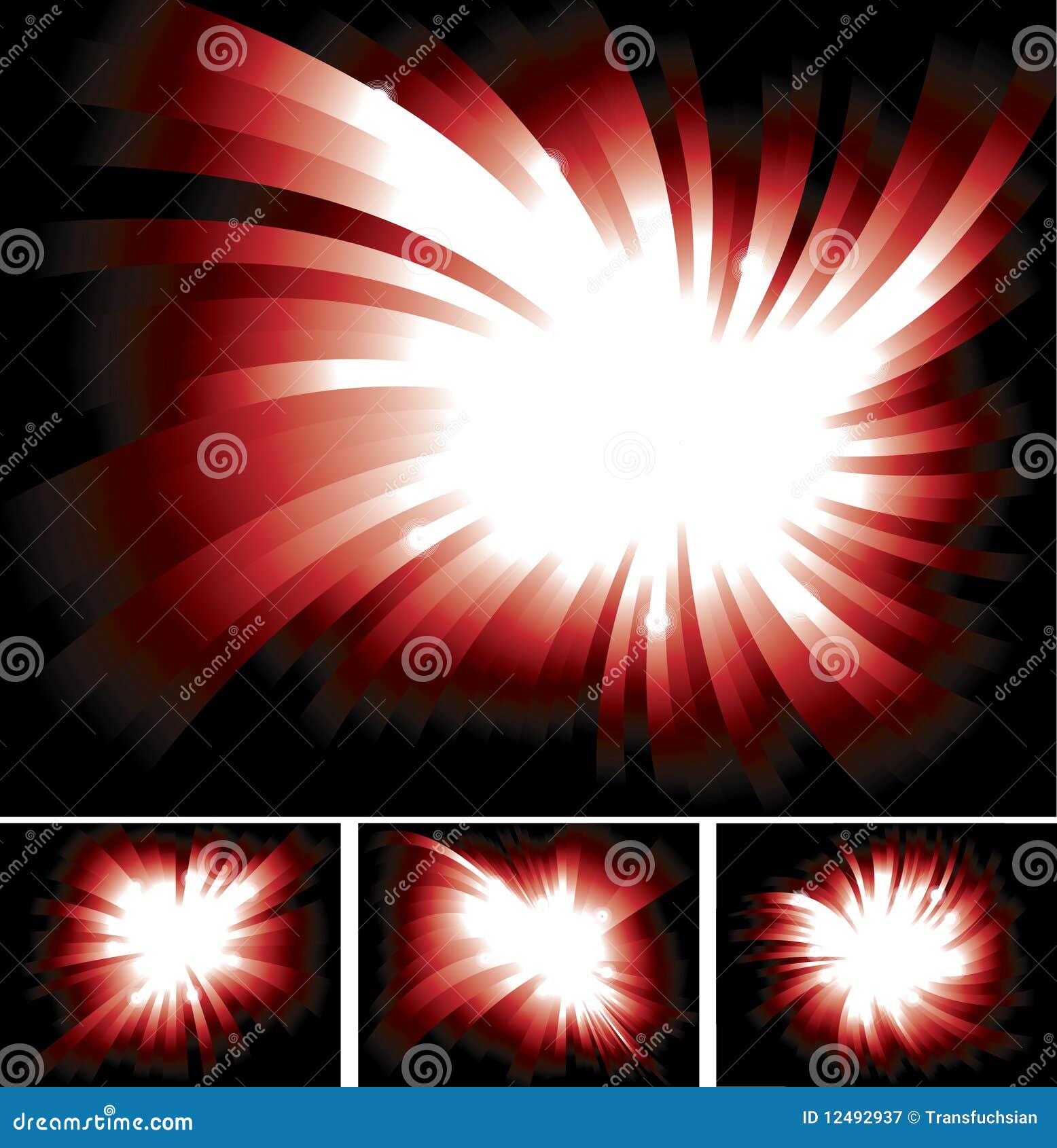 Bright Shinning Red Light Rays Stock Vector - Illustration of explosion ...
