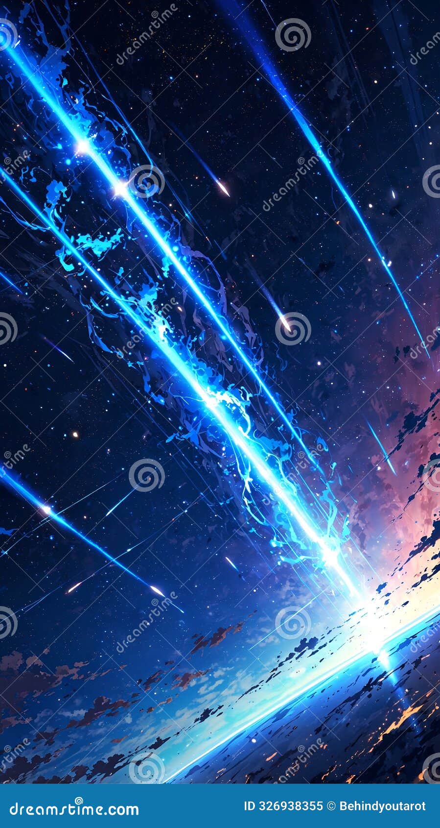 A Bright Shooting Star Streaks Across A Clear Night Sky Royalty-Free ...