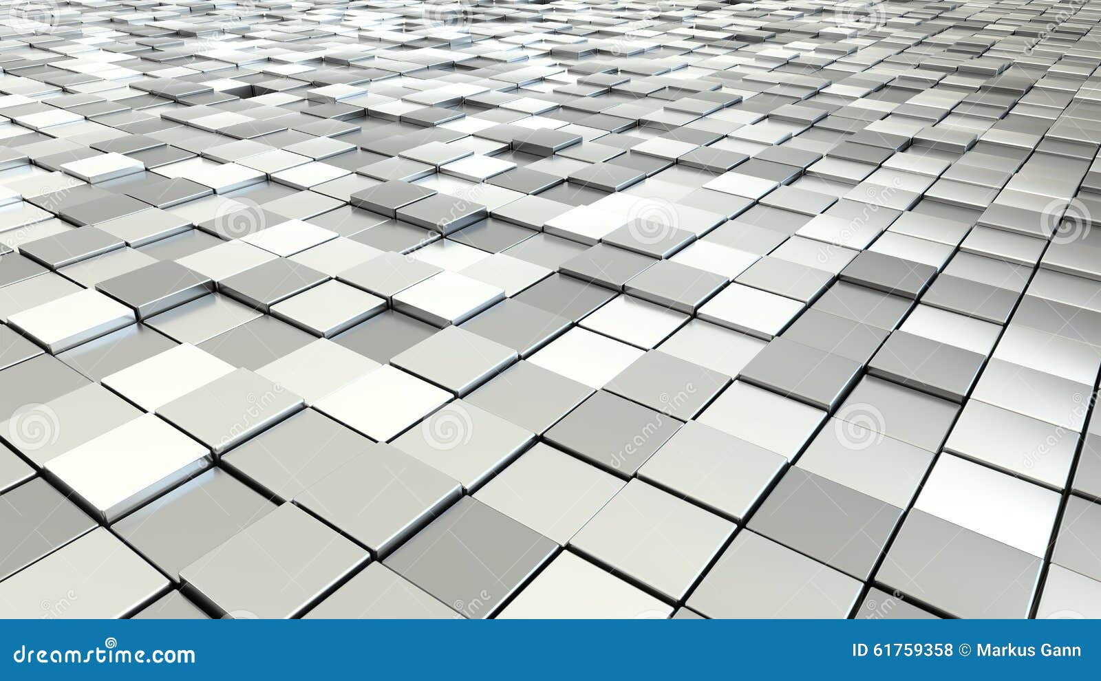 Bright Silver Metallic Cubes Stock Illustration - Illustration of block ...