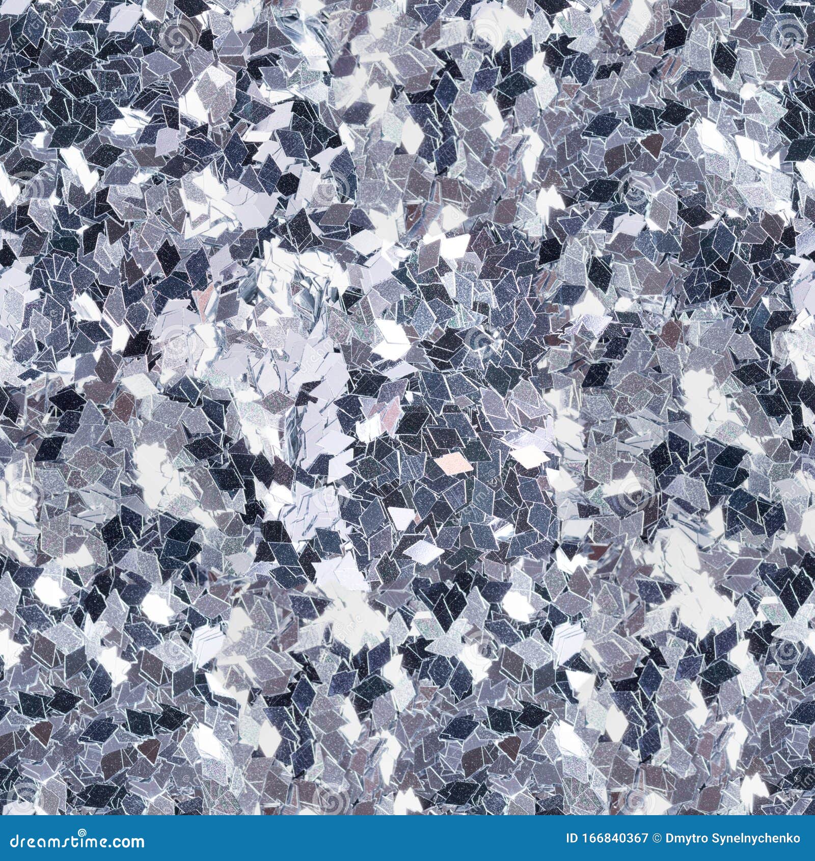 Bright Sivler Glitter In Rhombus Form Sparkle Confetti Texture
