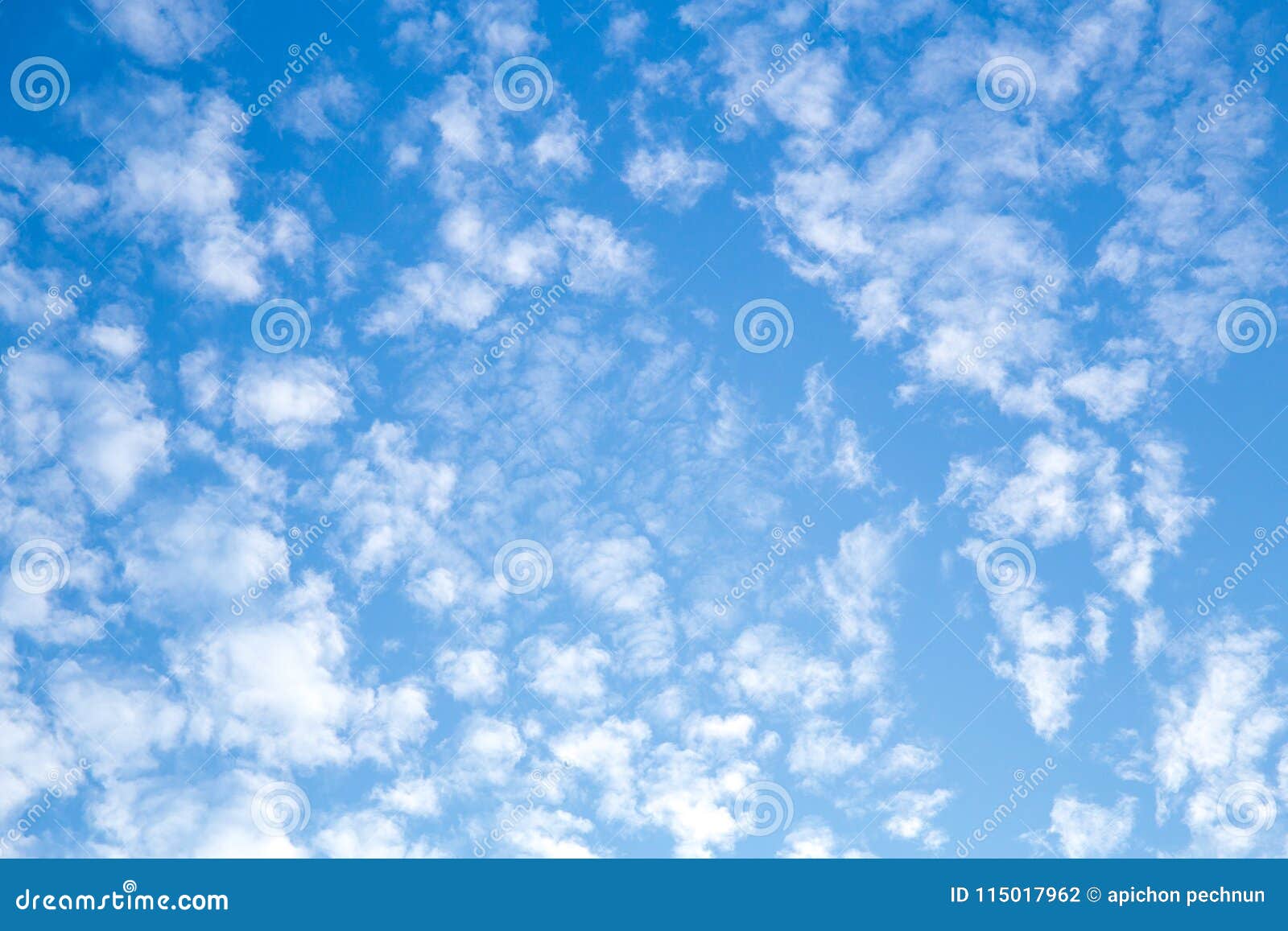 Bright Sky with Beautiful Floating Clouds for Background Image. Stock ...
