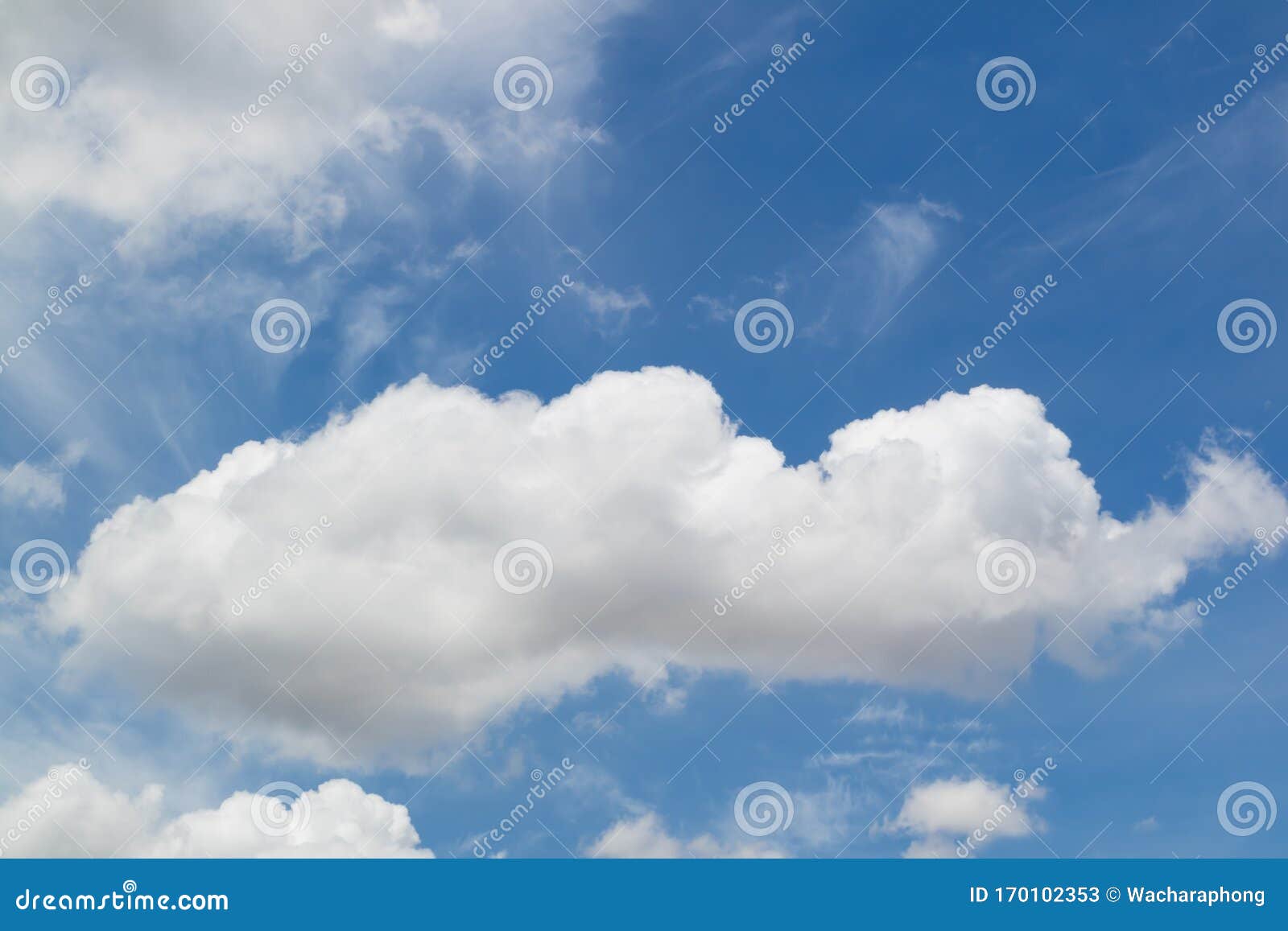 Bright Sky with White Clouds Stock Image - Image of beauty, cloudscape ...
