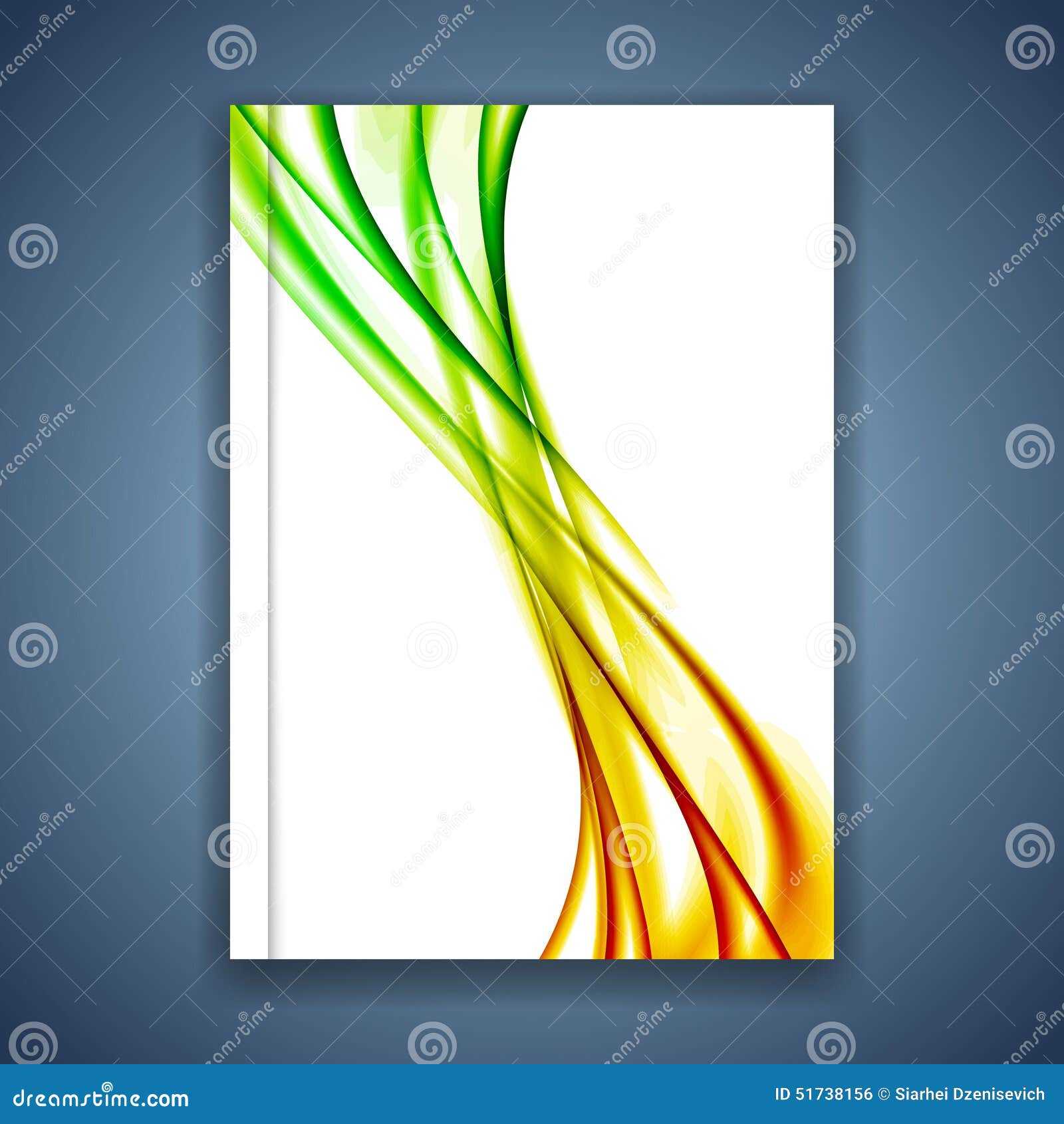 Bright Smooth Swoosh Wave Brochure Cover Design Template Stock Vector ...