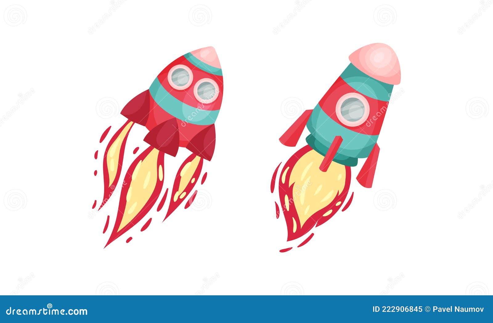 Speeding Rocket Labeled No.1 Cartoon Vector | CartoonDealer.com #42703121