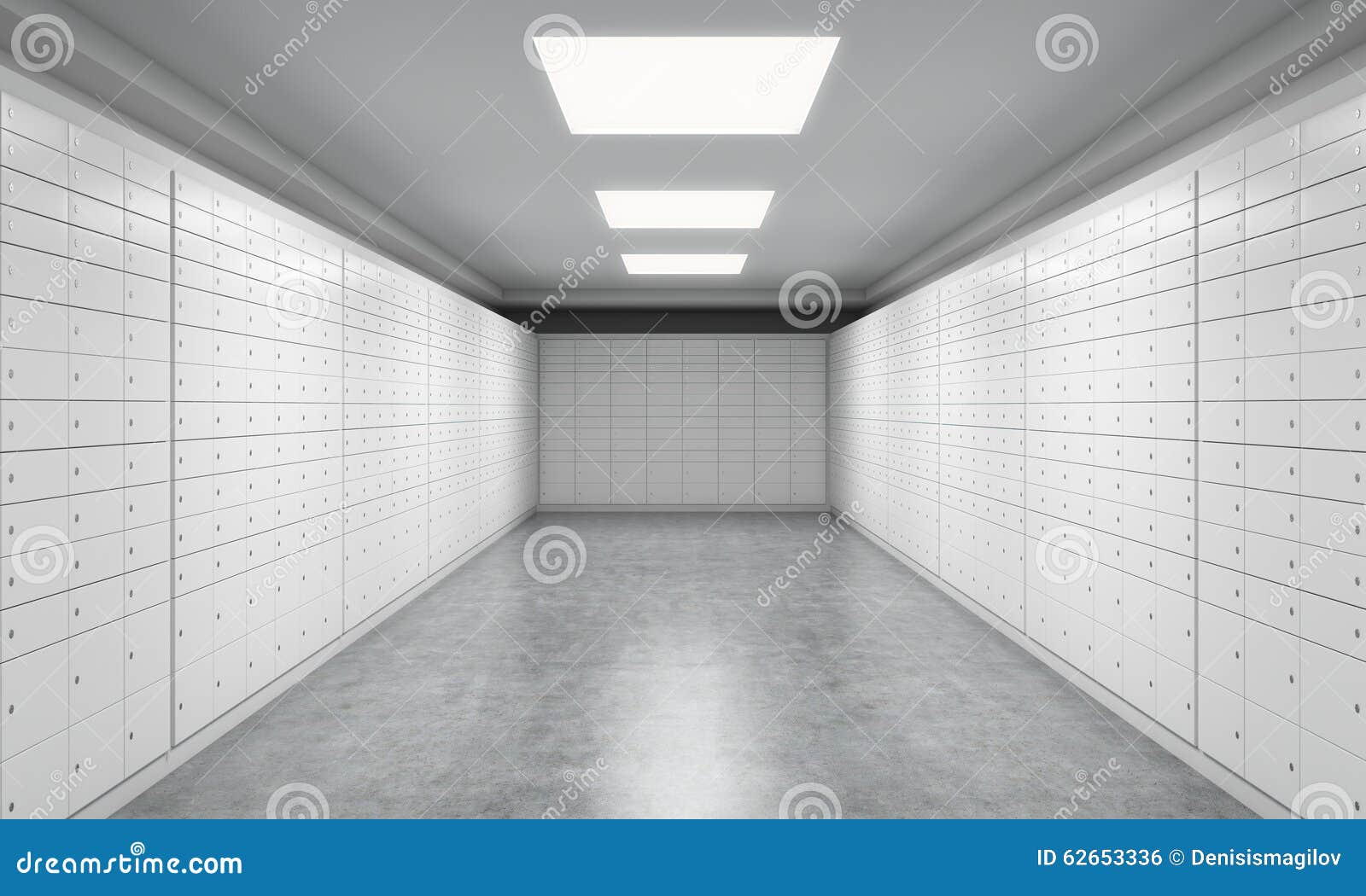 A Bright Space With Safe Deposit Boxes. A Concept Of Storing Of ...
