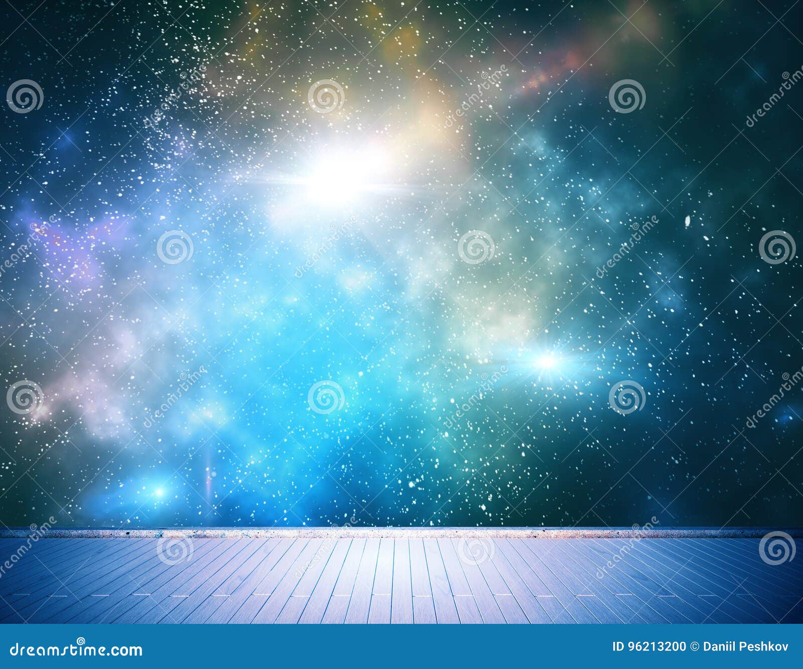 Bright space stage stock illustration. Illustration of backdrop - 96213200