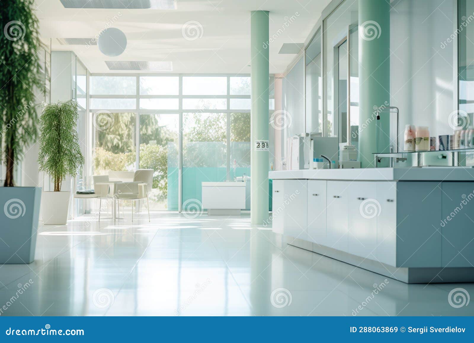 Bright and Spacious Corridor of a Modern Clinic - an Example of a ...