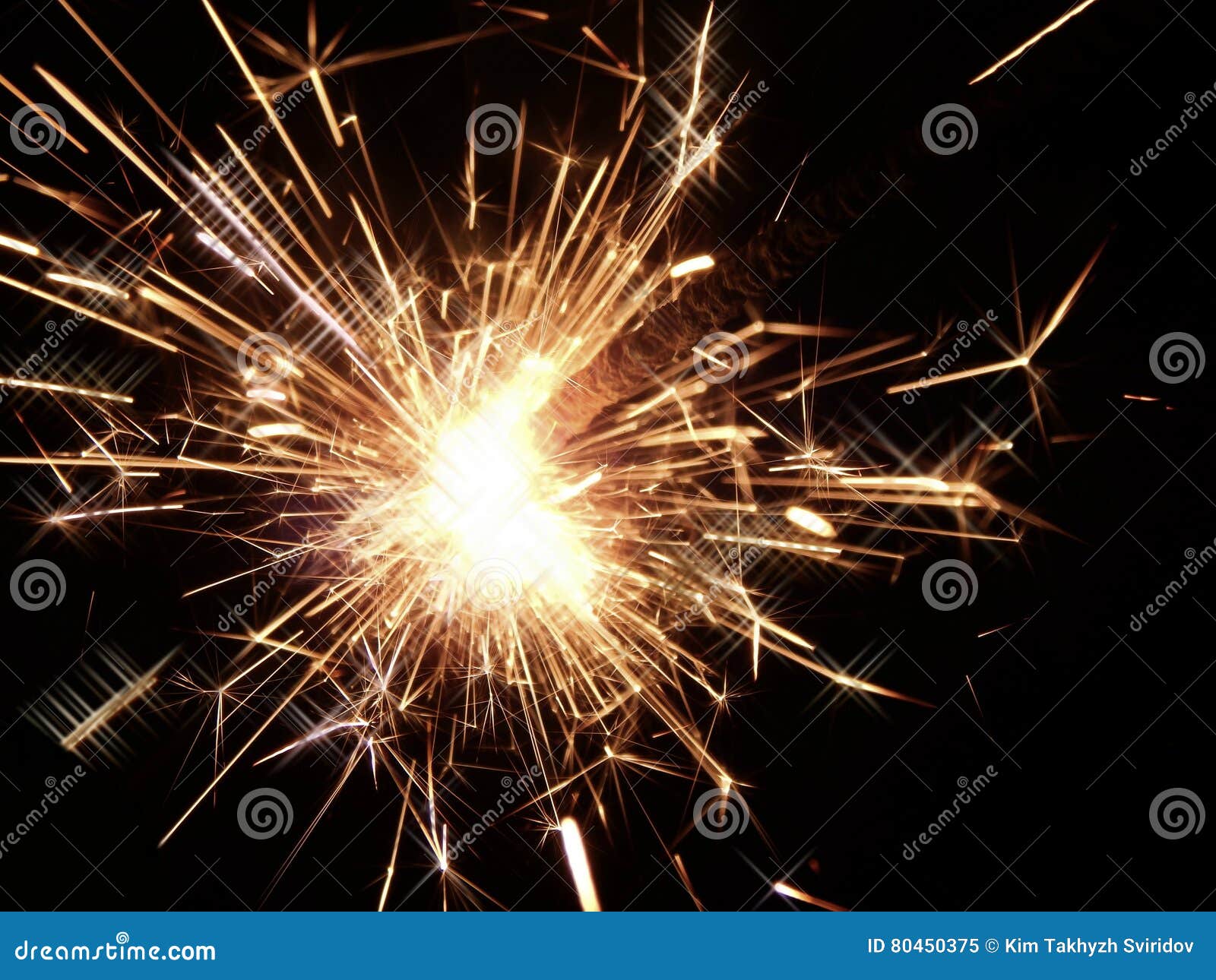 Bright Sparklers on Black Background Stock Image - Image of macro ...
